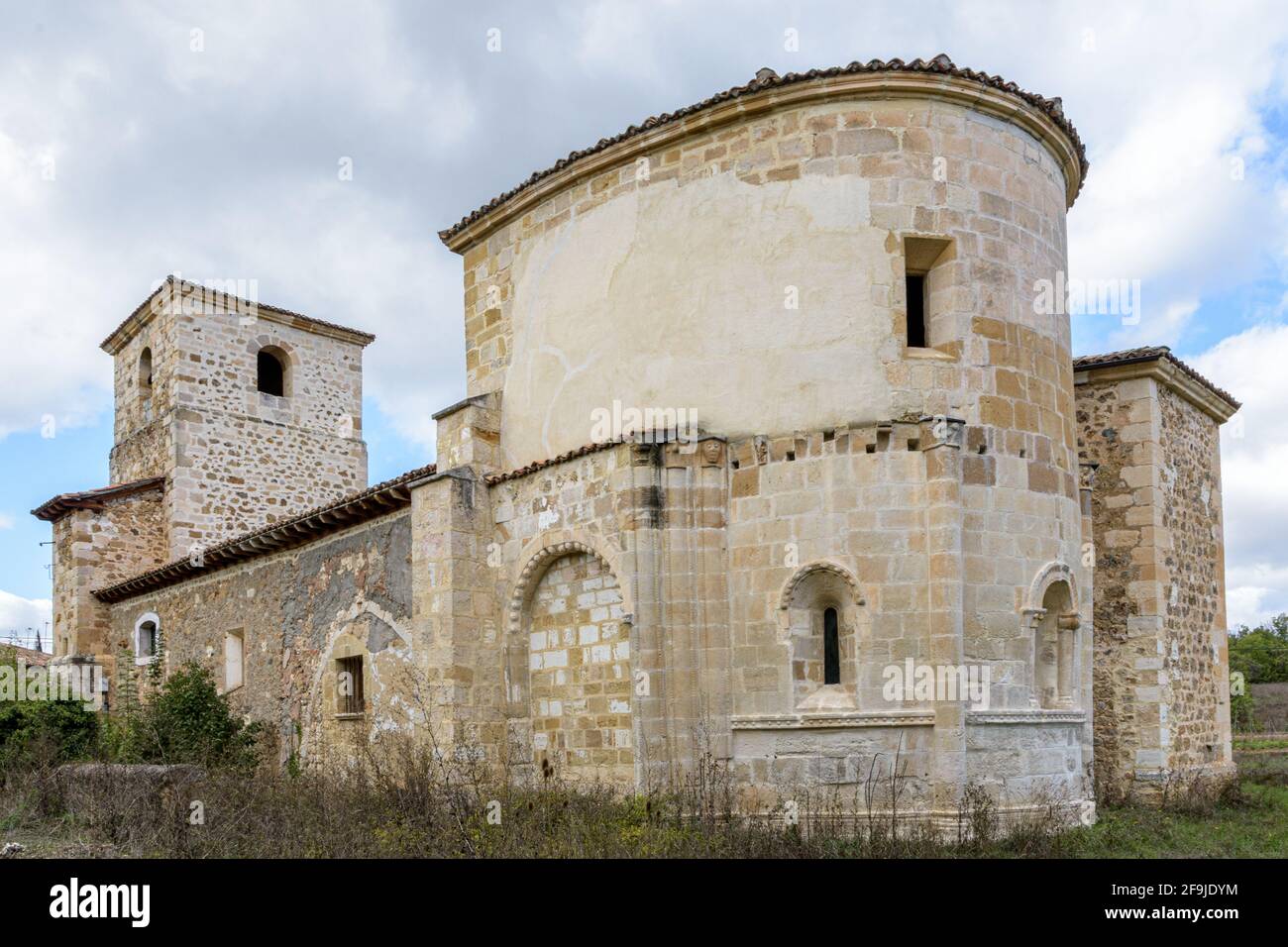 Scenic view of the famous San Andres De Tabliega in Burgos, Spain Stock ...