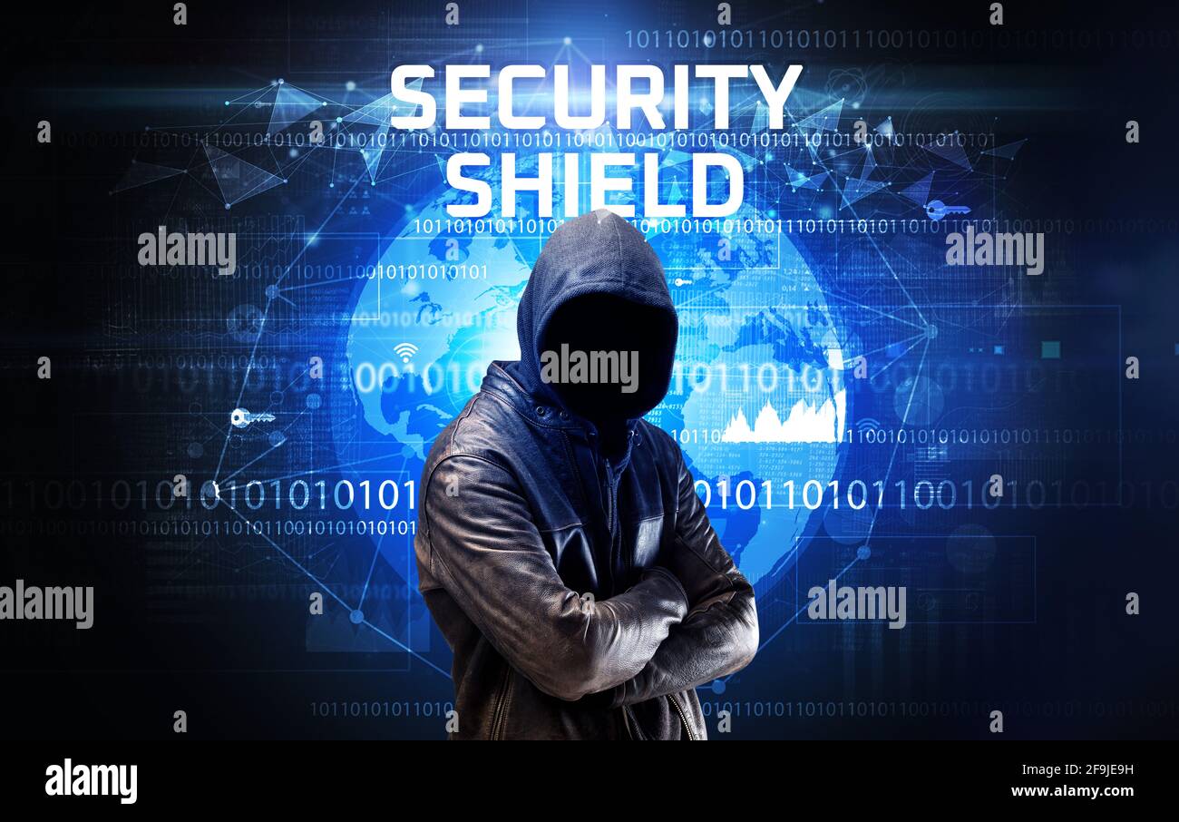 Faceless hacker at work, security concept Stock Photo - Alamy