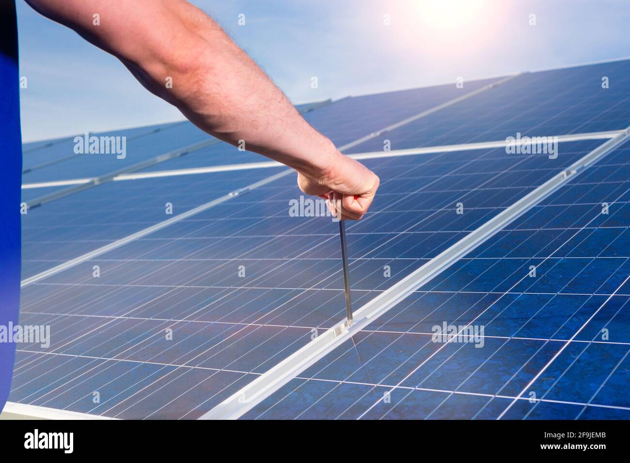 Photovoltaic system with solar panels for the production of renewable ...