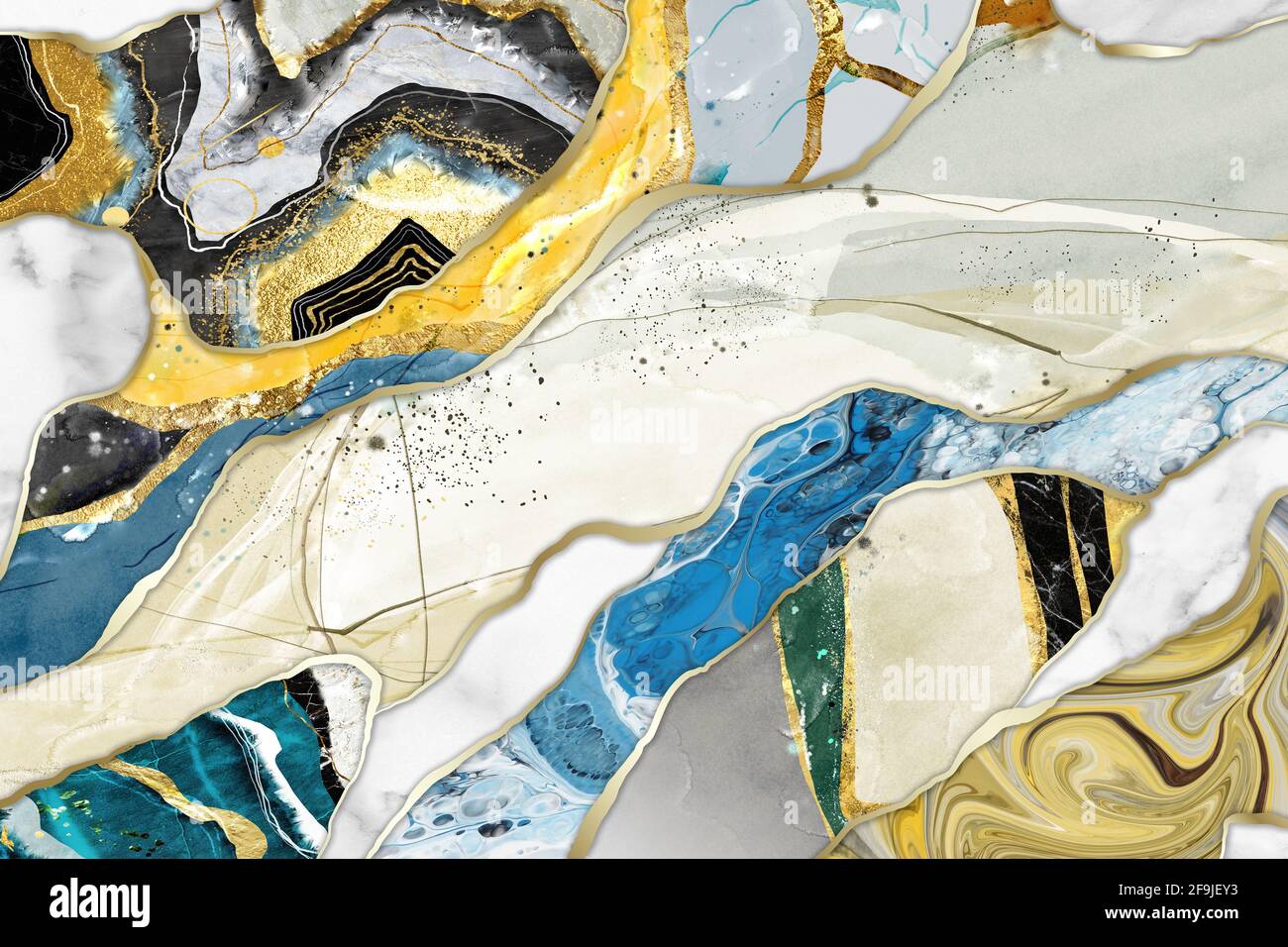 3d mural wallpaper for home decor . resin geode and abstract art ...