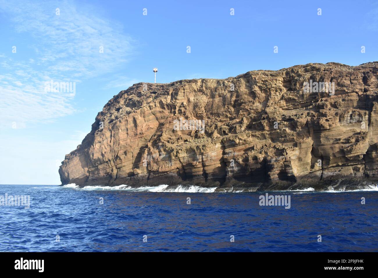 Molokini Crater rock in the Pacific Ocean near the Hawaiian Island of ...