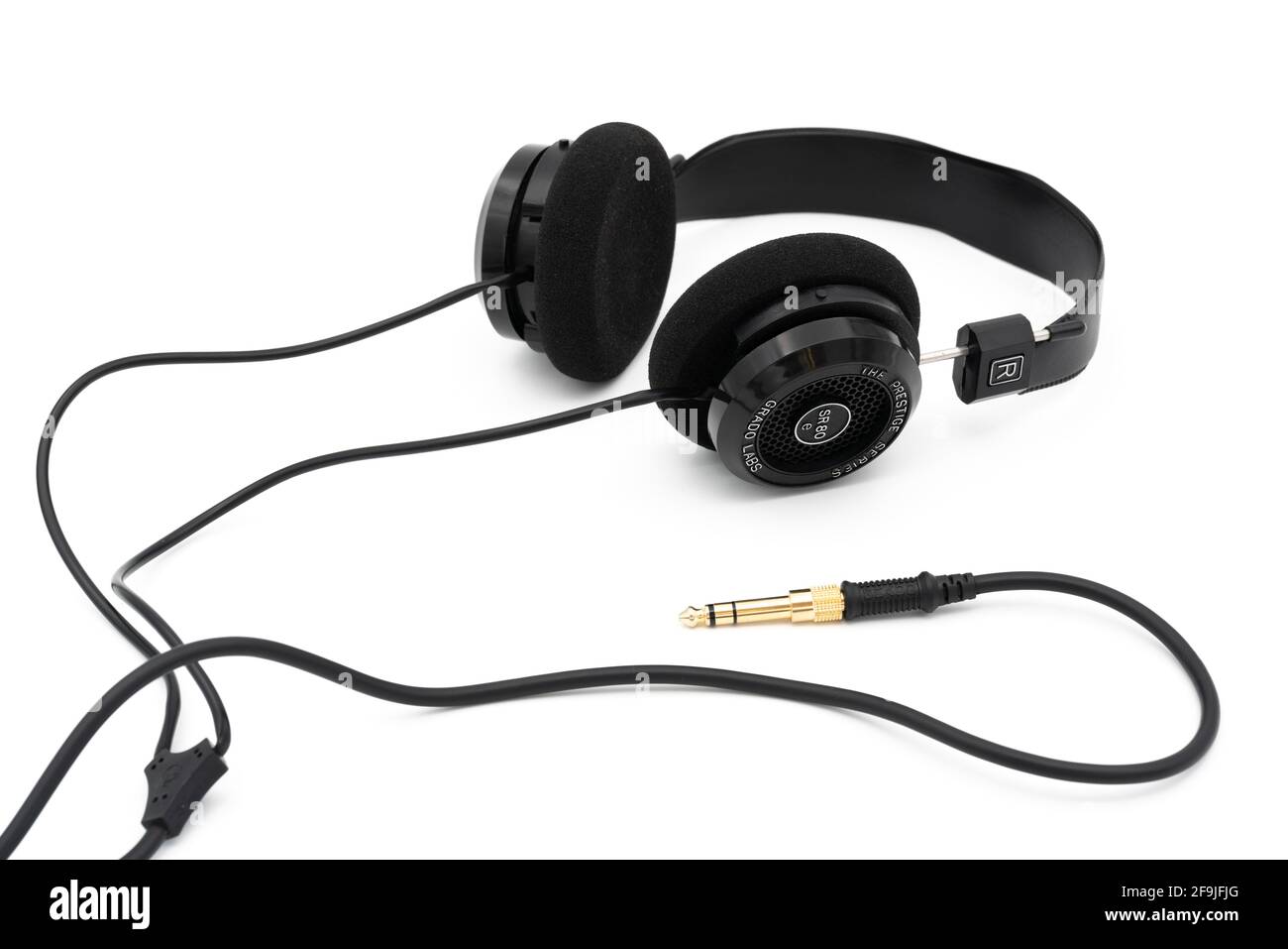 Grado Labs SR80e headphones cut out isolated on white background Stock ...