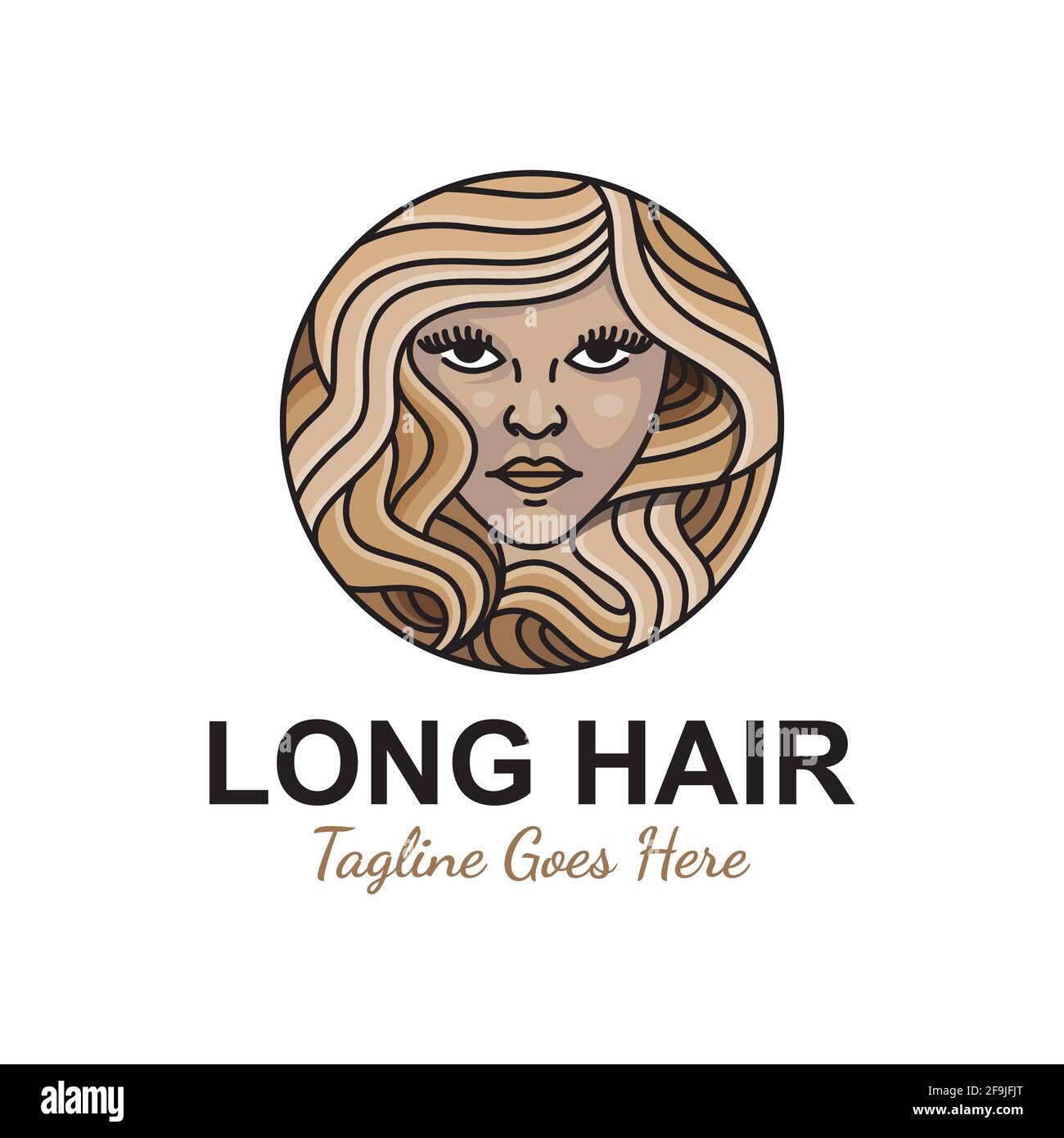 Hair beauty logo and symbol design vector hi-res stock photography and ...