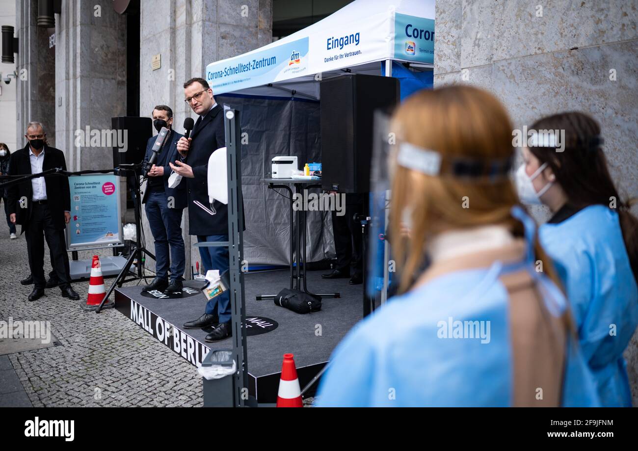 Berlin, Germany. 19th Apr, 2021. Jens Spahn (CDU, M), Federal Minister ...