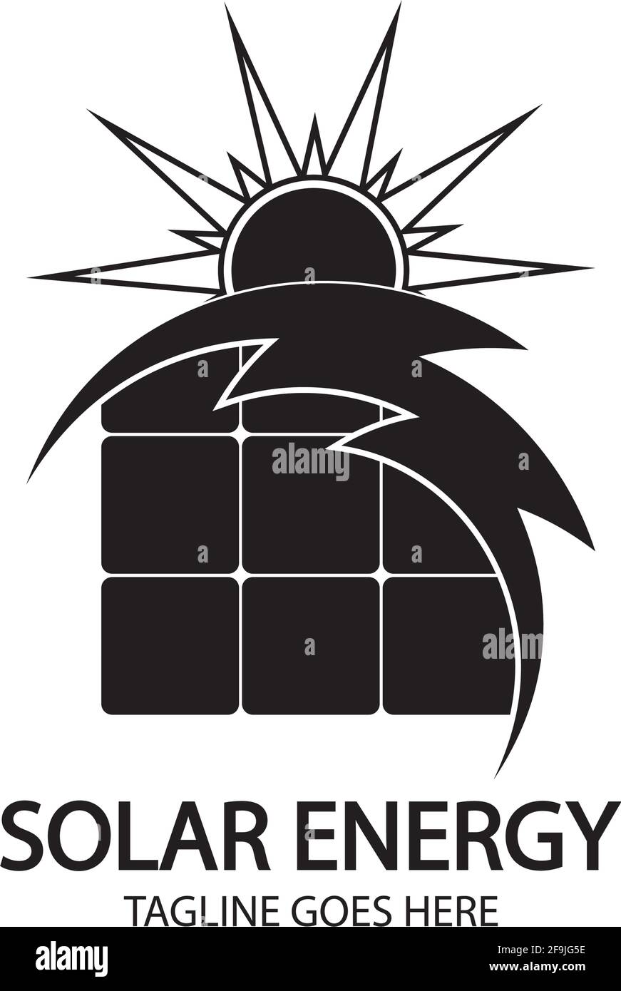 Solar energy panel and sun icon isolated on white background Stock ...