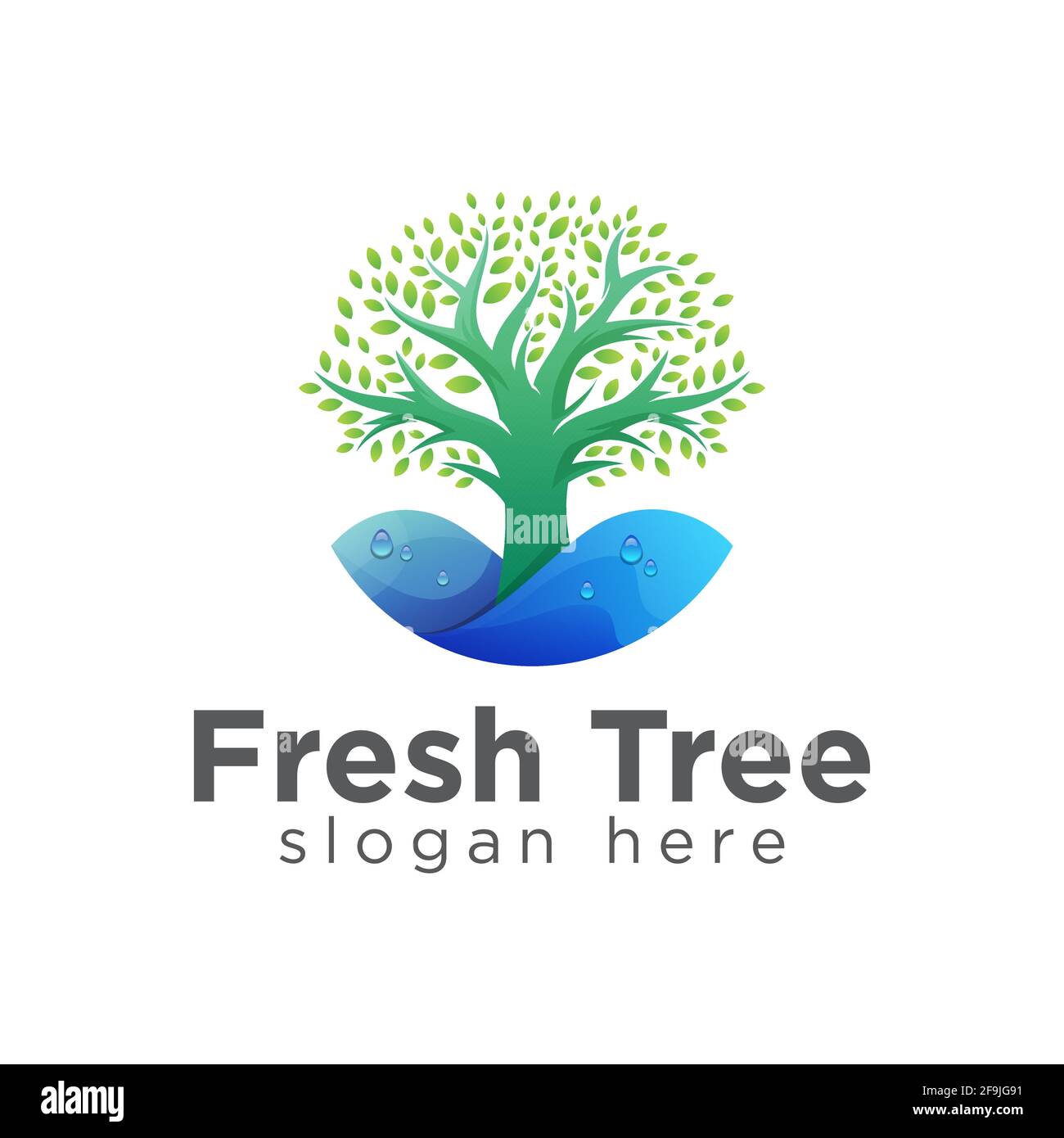 logo design fresh tree eco green vector Stock Vector Image & Art - Alamy