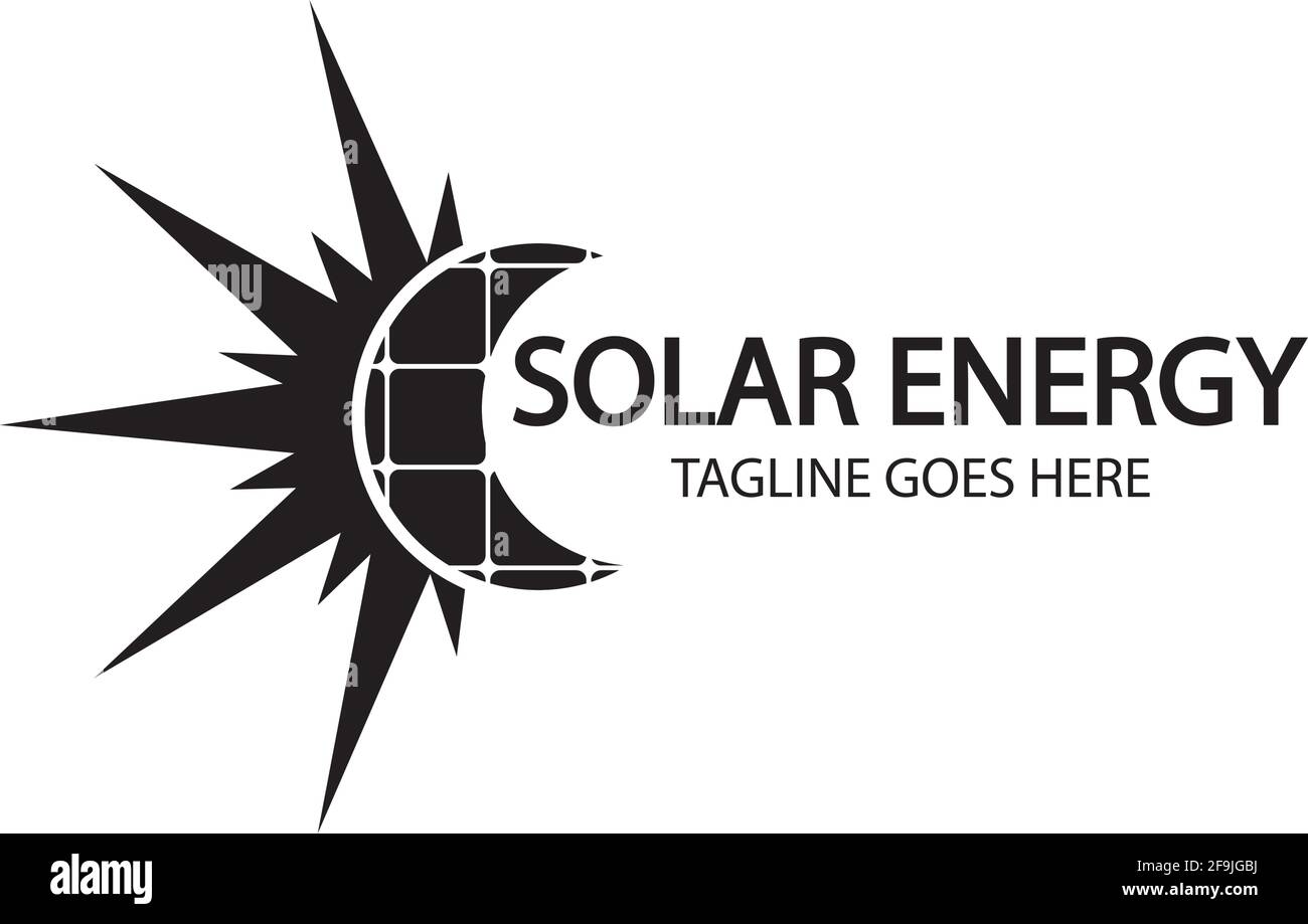 Solar energy panel and sun icon isolated on white background Stock ...