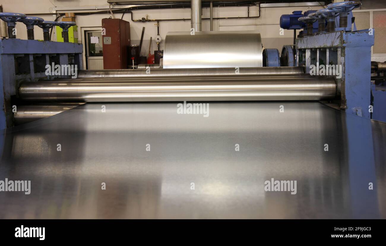 aluminum metal steel sheet production Stock Photo - Alamy