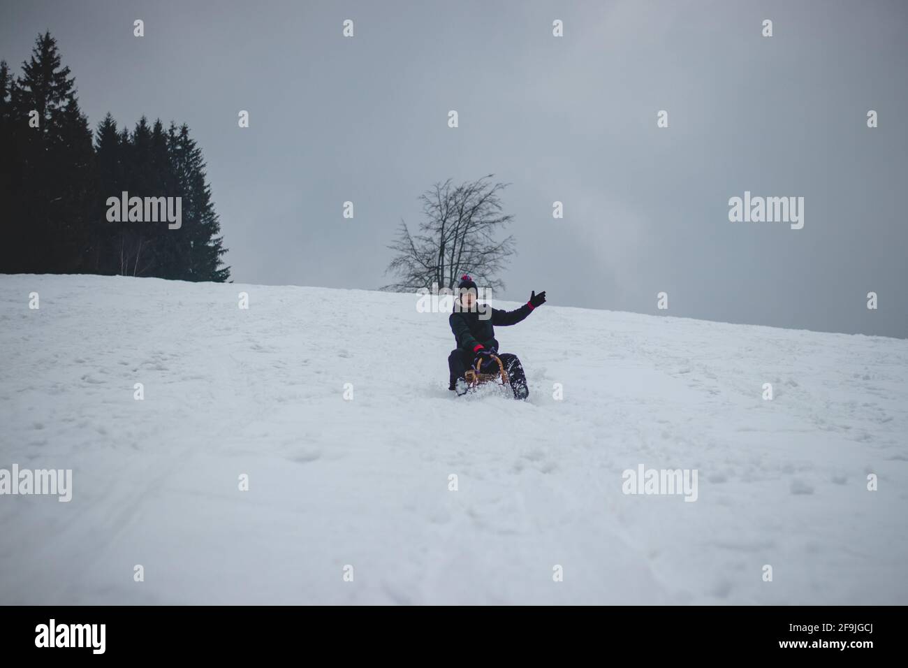 Falling Off Sled High Resolution Stock Photography and Images - Alamy