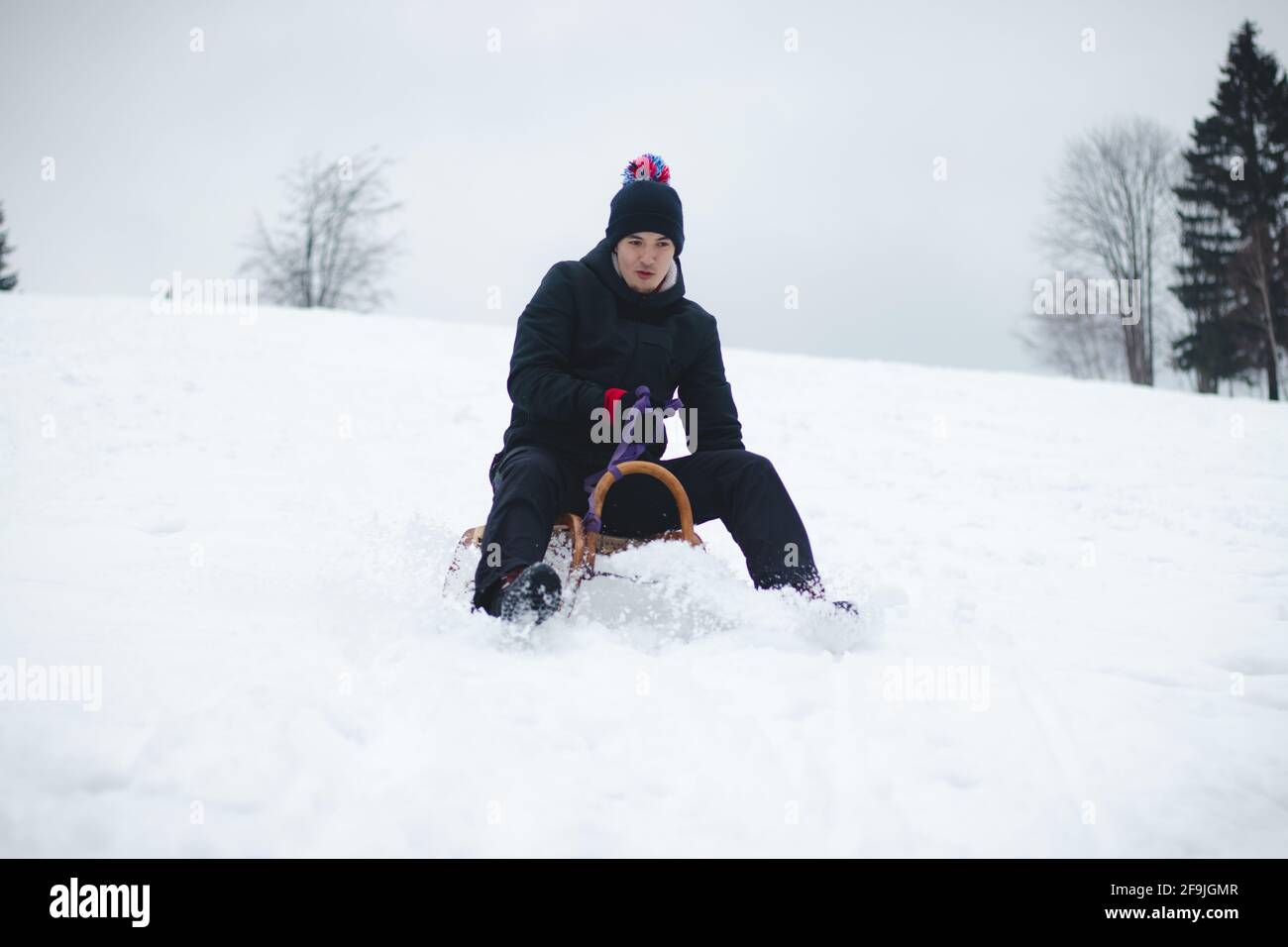 Falling Off Sled High Resolution Stock Photography and Images - Alamy