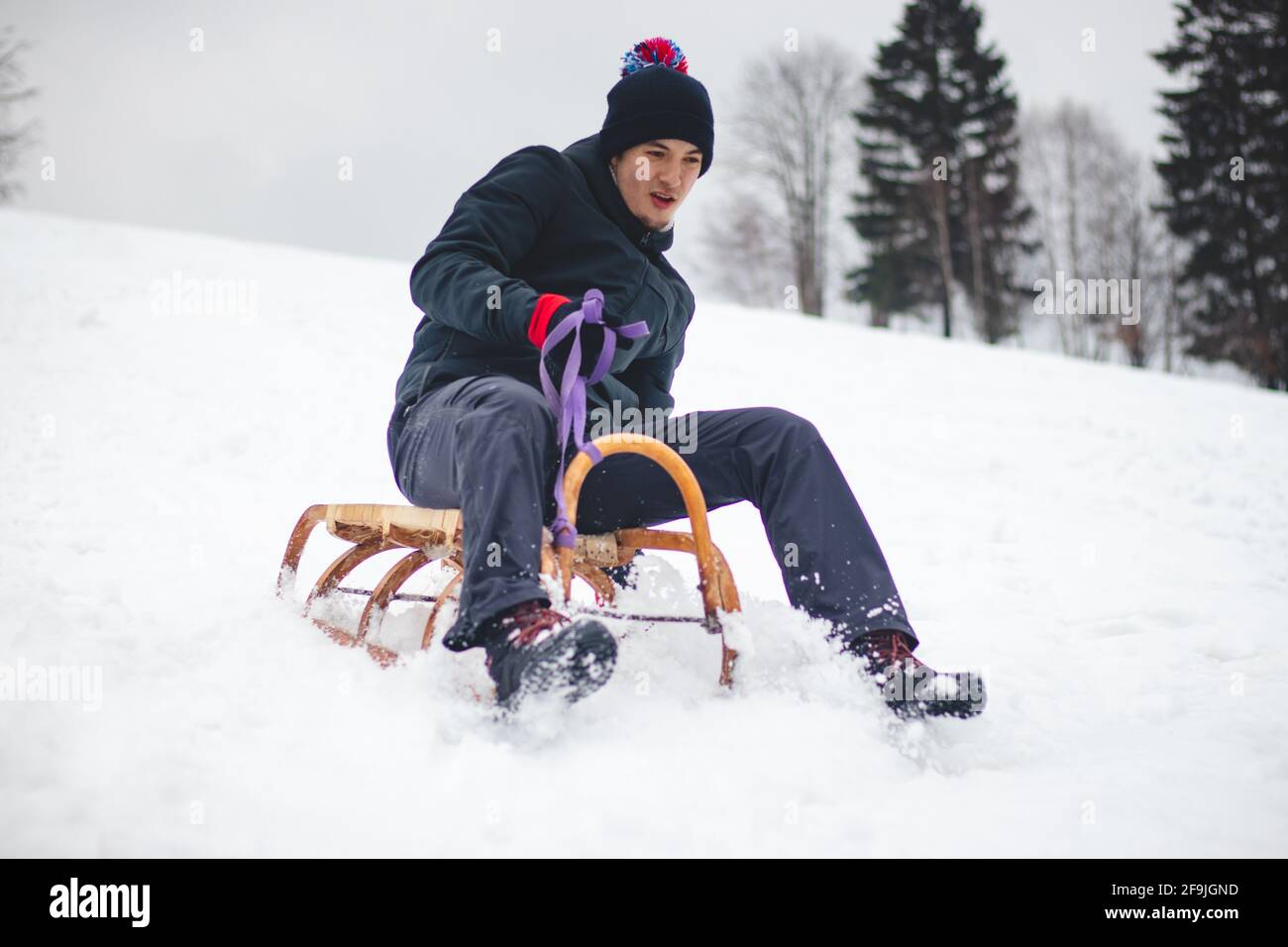 Falling Off Sled High Resolution Stock Photography and Images - Alamy