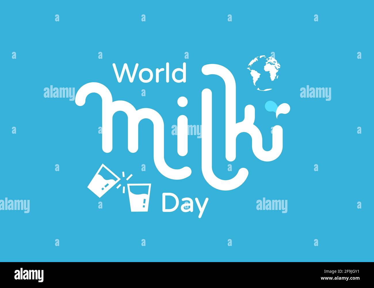 World milk day vector illustration greeting and celebration logo design ...