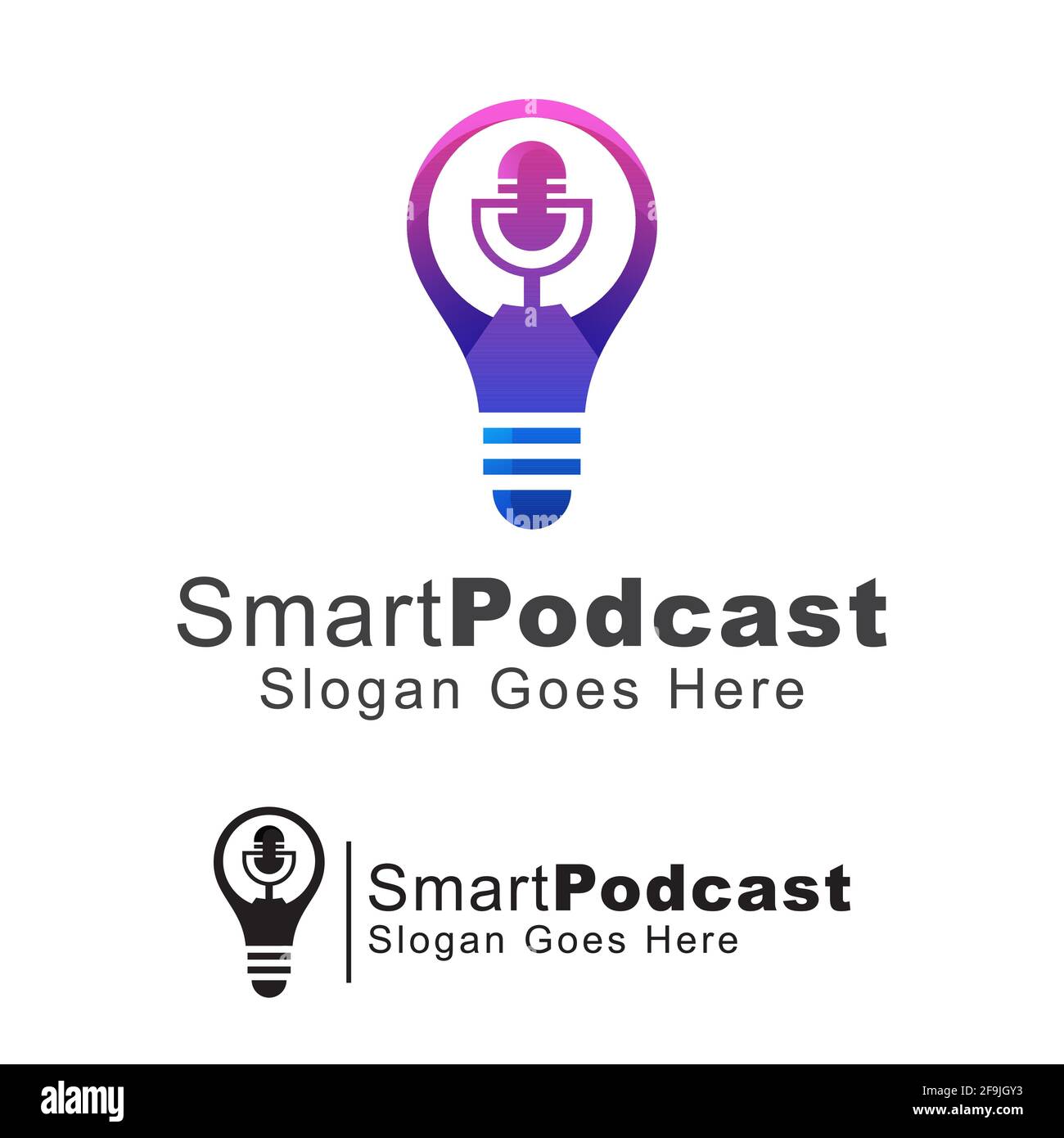 logo design light smart prodcast vector Stock Vector Image & Art - Alamy