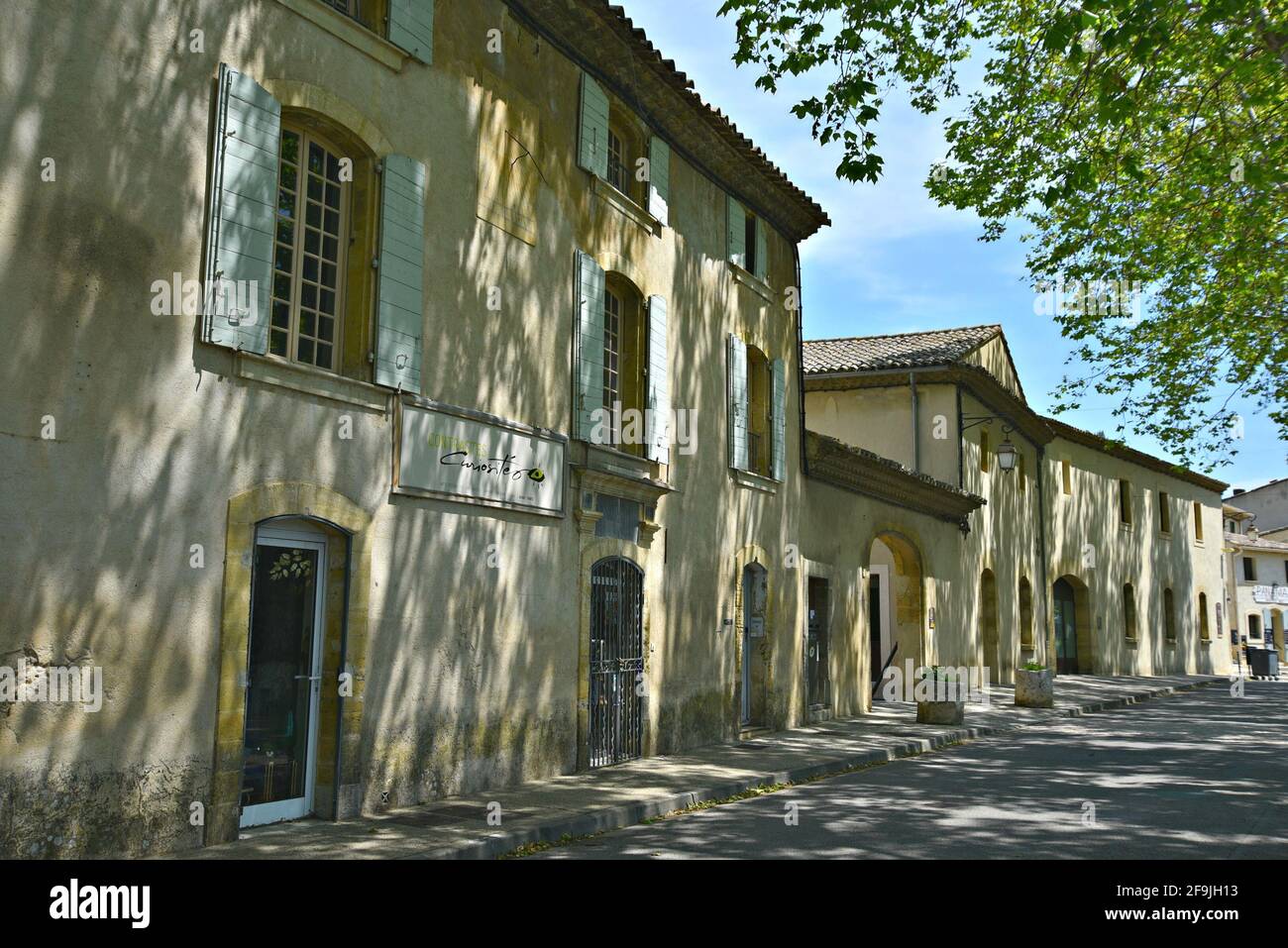 Typical Provençal style architecture in the picturesque village of ...