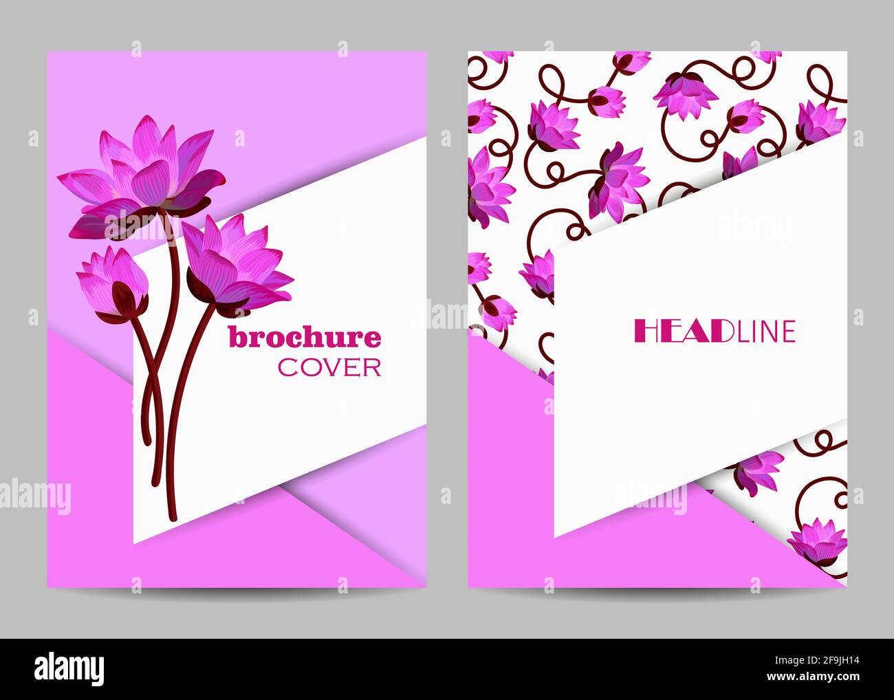 Modern vector templates for brochure cover in A4 Stock Vector Image ...