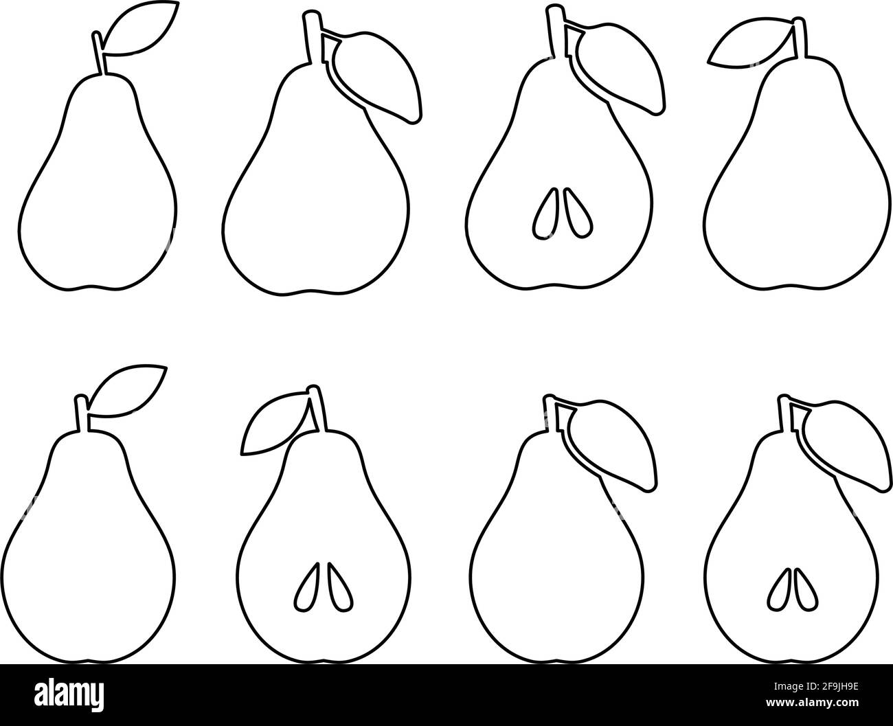 Pear Drawing Outline