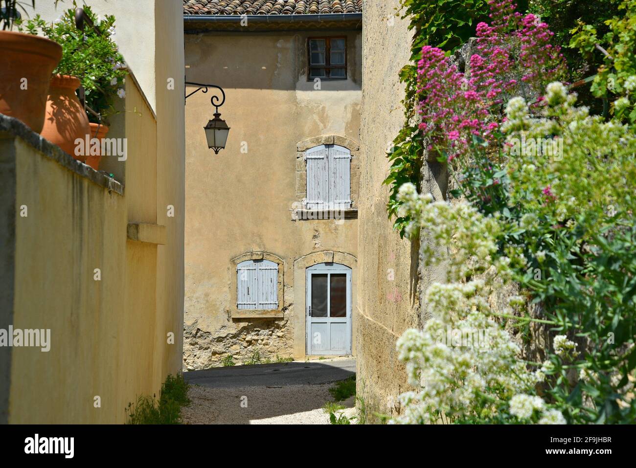 Typical Provençal style architecture in the picturesque village of ...