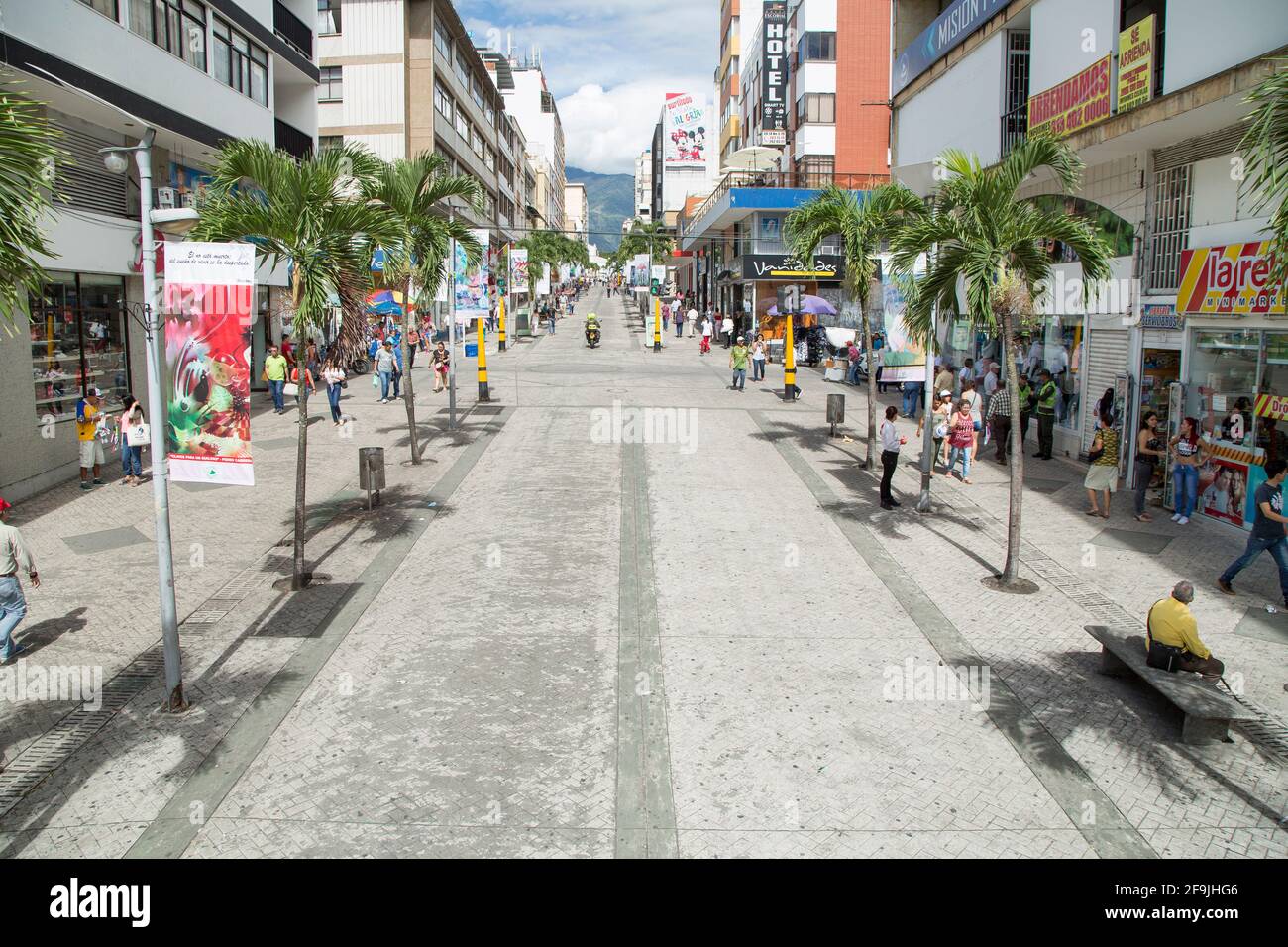 Ibague, Tolima / Colombia - November 05, 2016. Center of the city ...