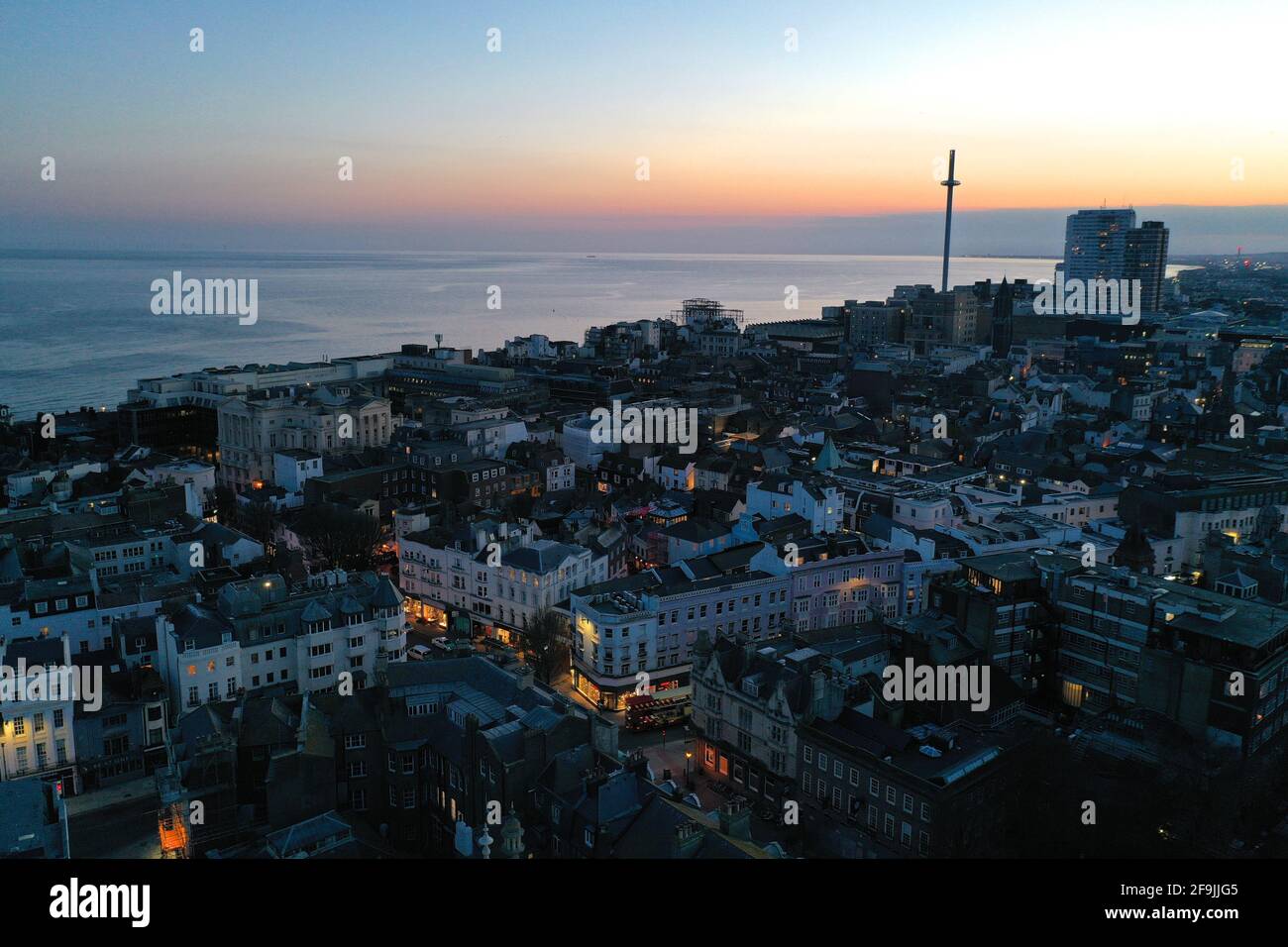 Brighton skyline night hi-res stock photography and images - Alamy