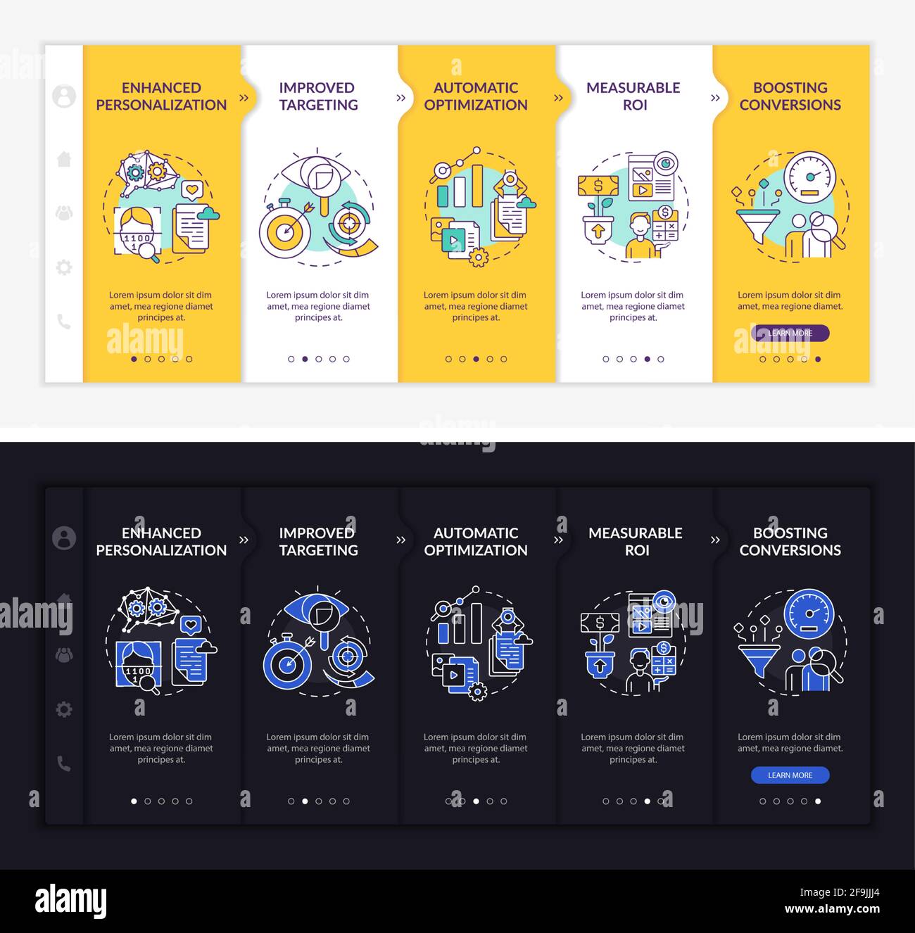 User behaviour analytics onboarding vector template Stock Vector Image & Art - Alamy