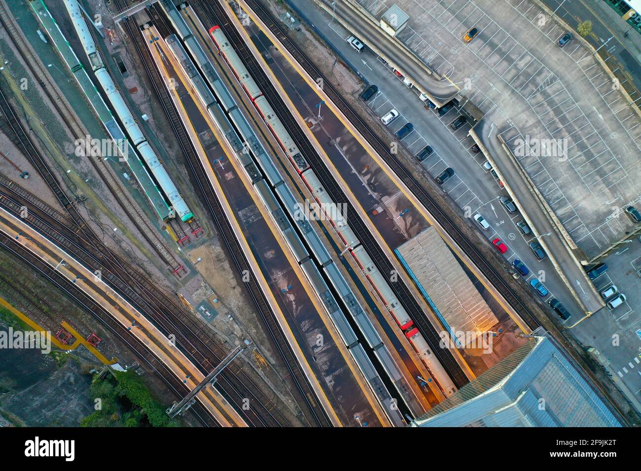 Aerial view of Brighton Train station Stock Photo - Alamy