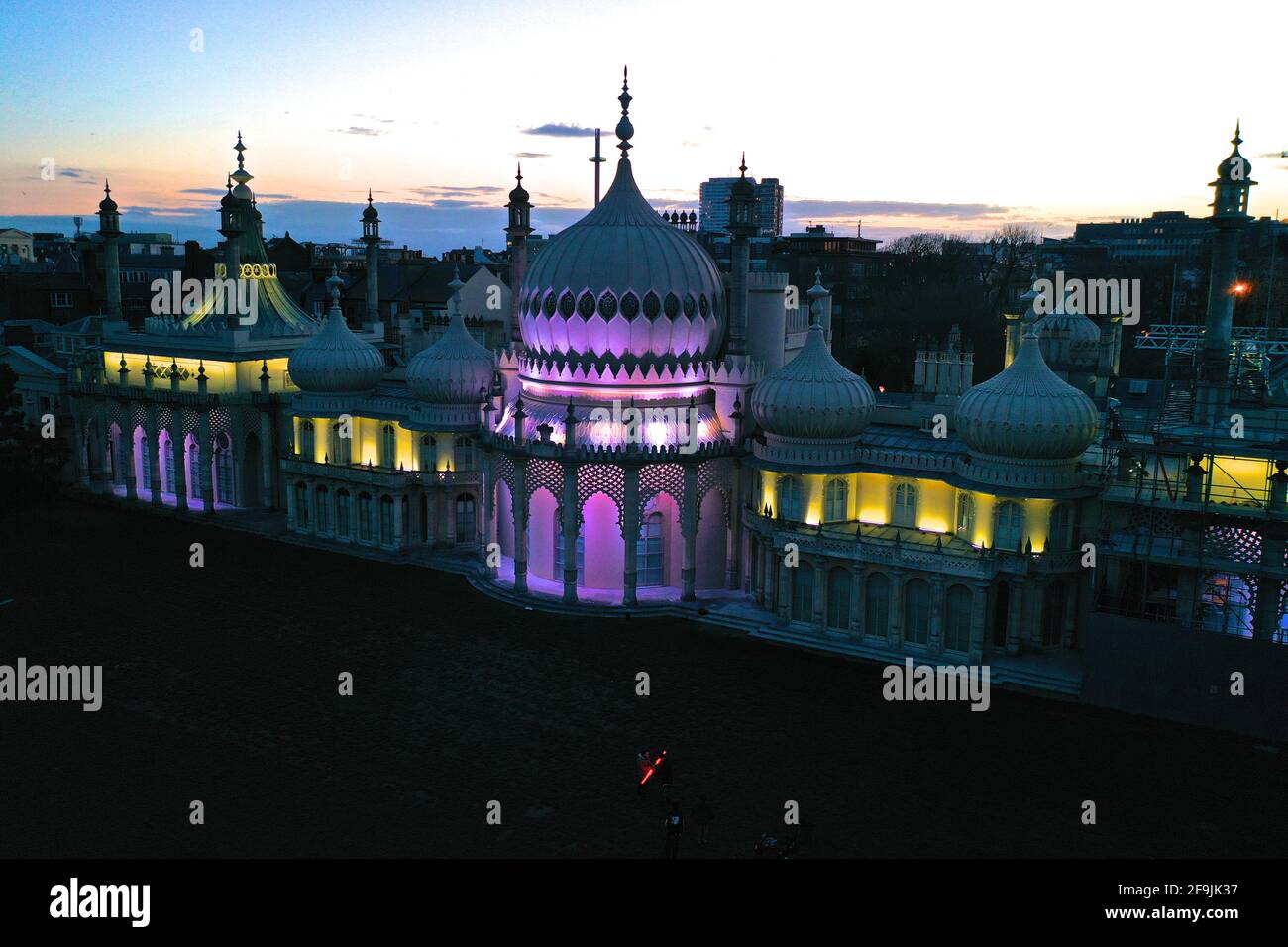 Brighton and Hove Royal Pavilion at night Stock Photo - Alamy