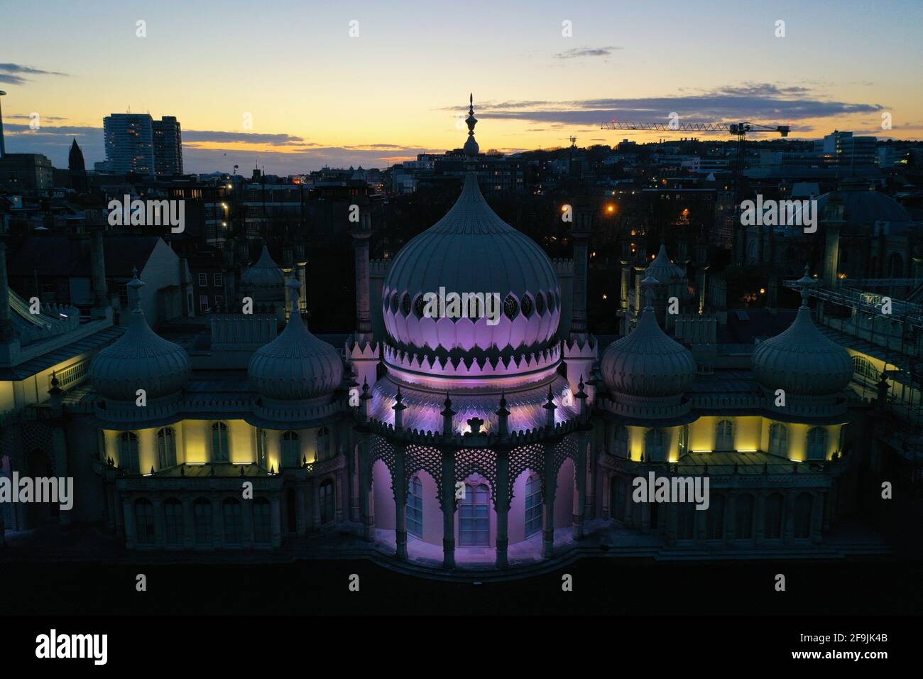 Brighton and Hove Royal Pavilion at night Stock Photo - Alamy