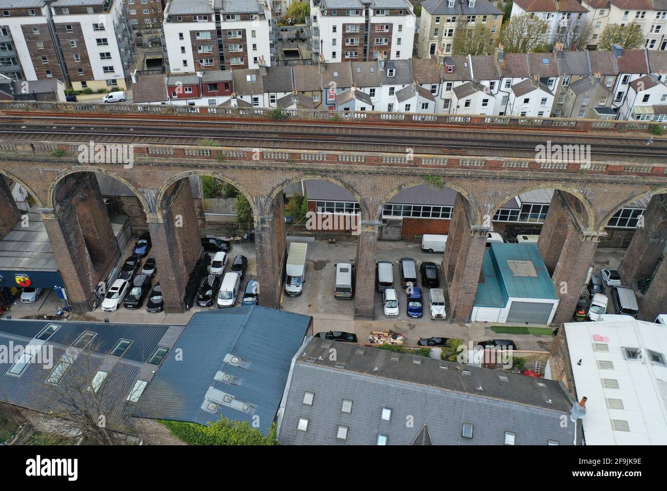 Aerial view of brighton train station hi-res stock photography and ...