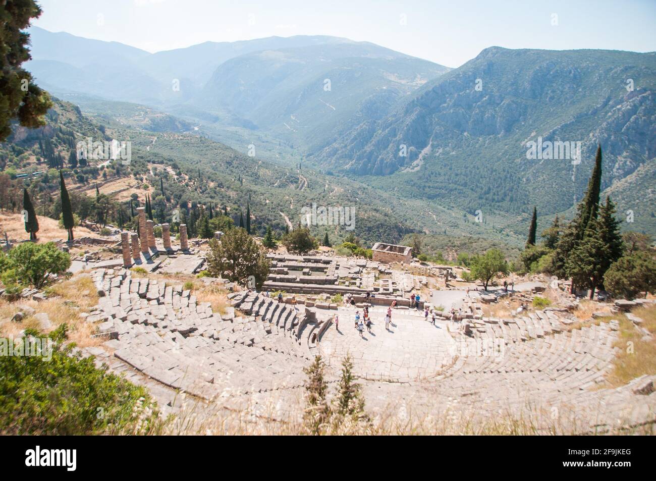 Ruins of the ancient theater of Delphi, Greece Stock Photo - Alamy