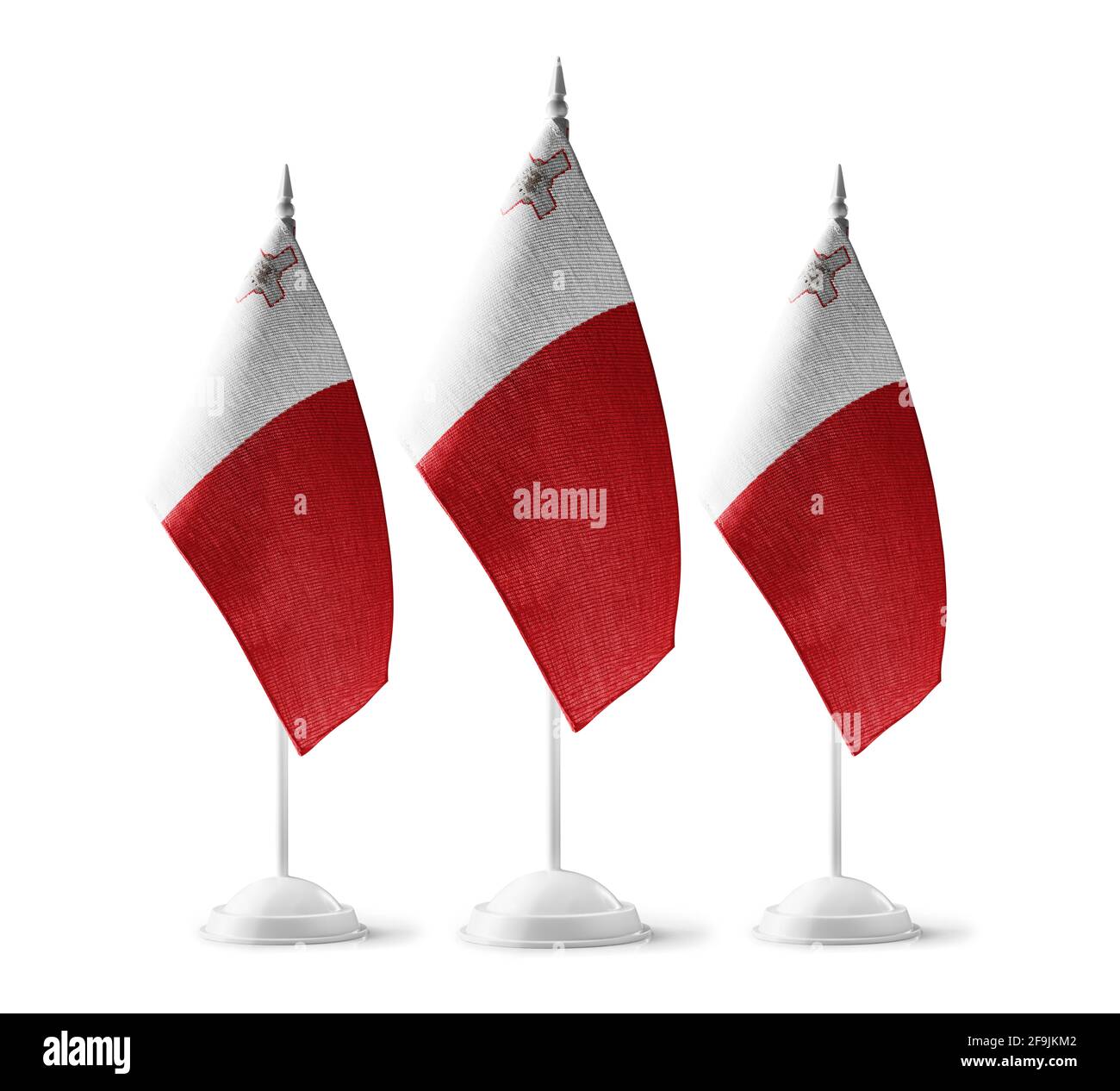 Small national flags of the Malta on a white background Stock Photo - Alamy