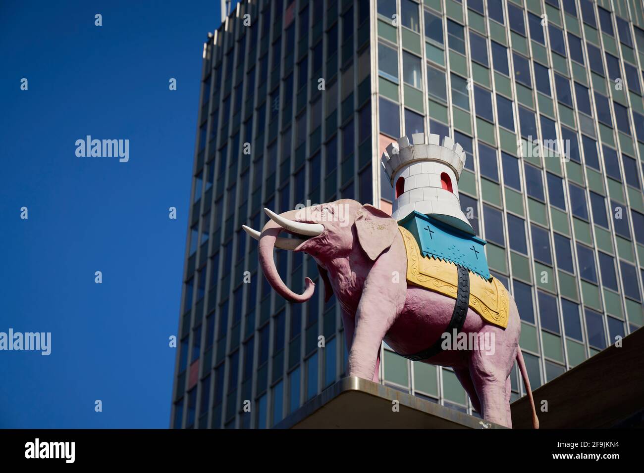 The iconic elephant statue at Elephant and Castle in South East London ...