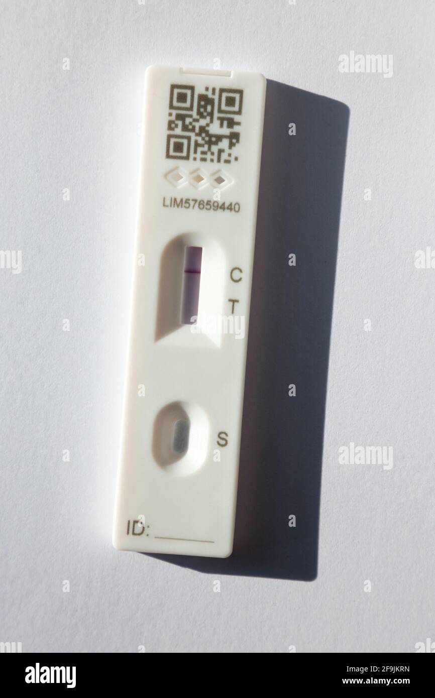 A lateral flow test LFT LFD (Chinese made) Lateral Flow Device results ...