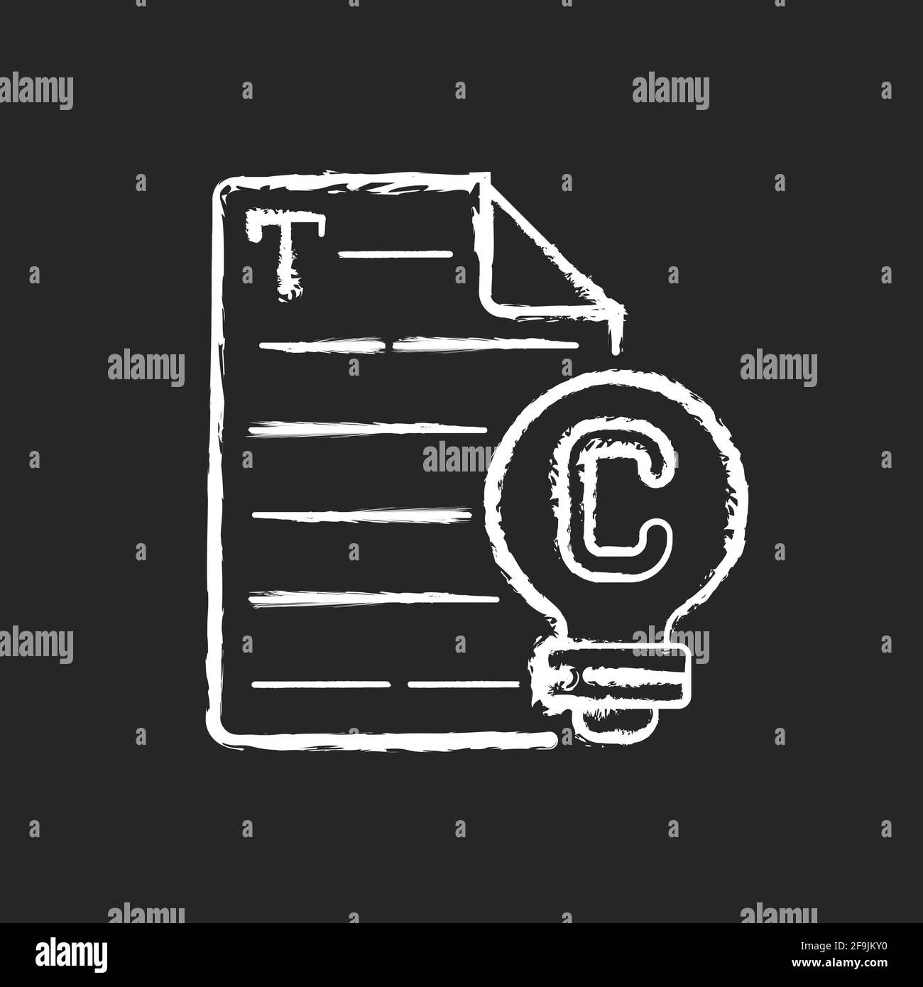 Original content chalk white icon on black background Stock Vector ...