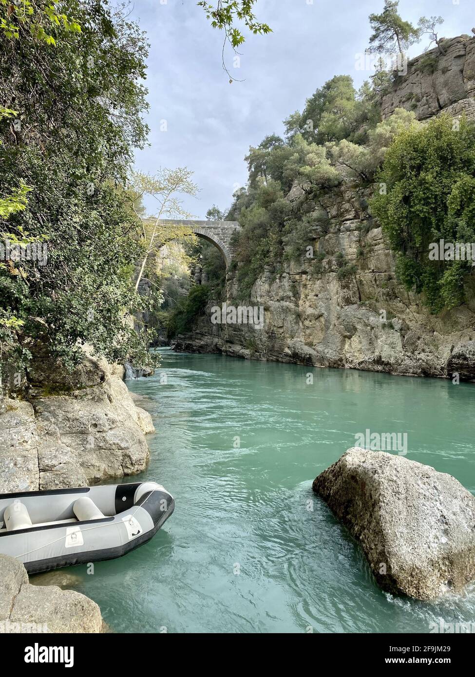 Beautiful view of the water at the Koprulu Kanyon Bridge Canyon Antalya ...