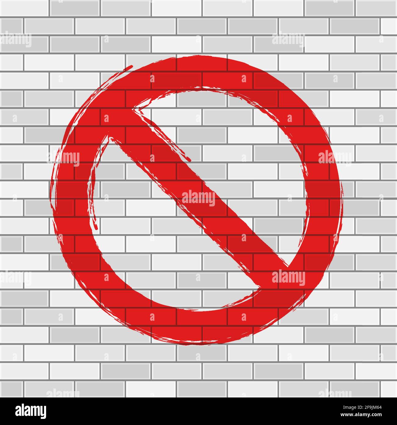 Grunge hand drawn not allowed symbol. Prohibition sign. Forbidden round ...