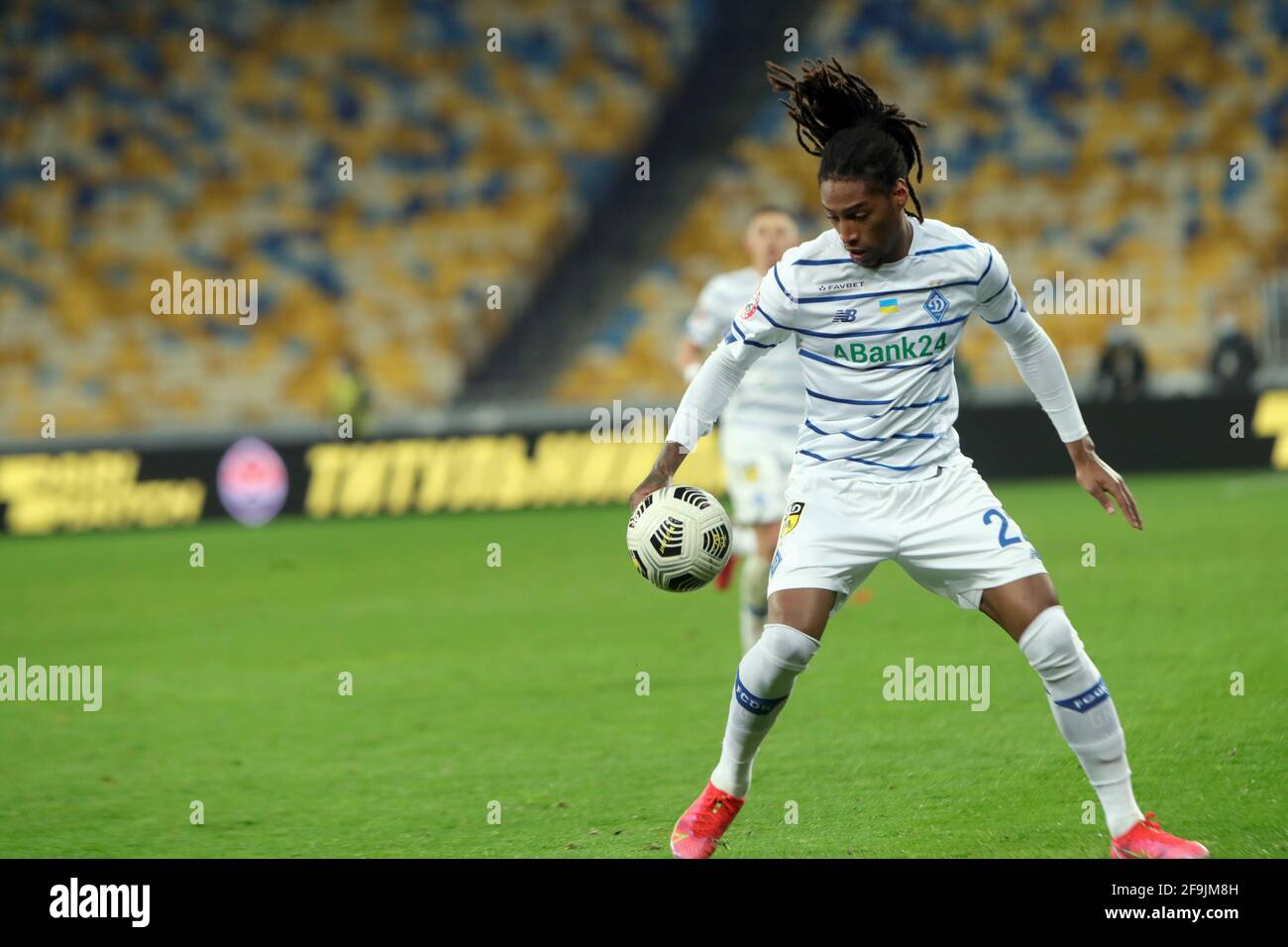 KYIV, UKRAINE - APRIL 17, 2021 - Forward Gerson Rodrigues of FC Dynamo ...