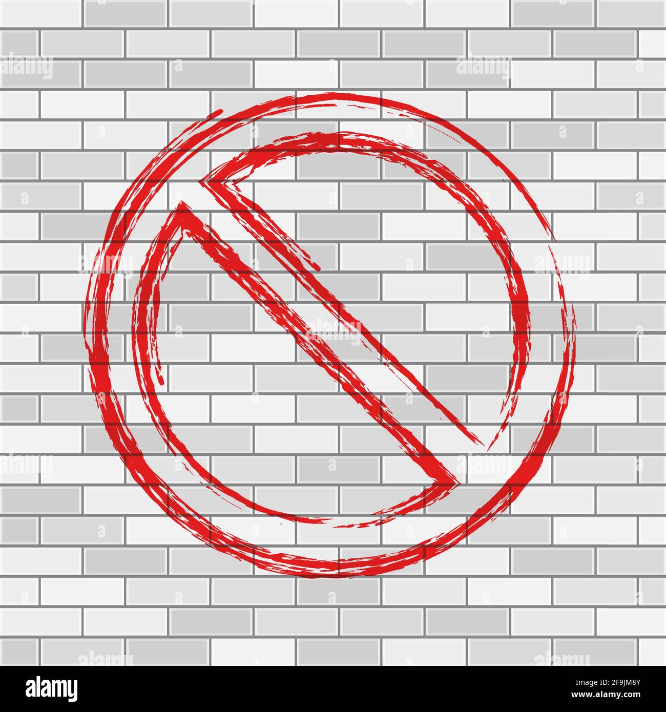 Grunge hand drawn not allowed symbol. Prohibition sign. Forbidden round ...