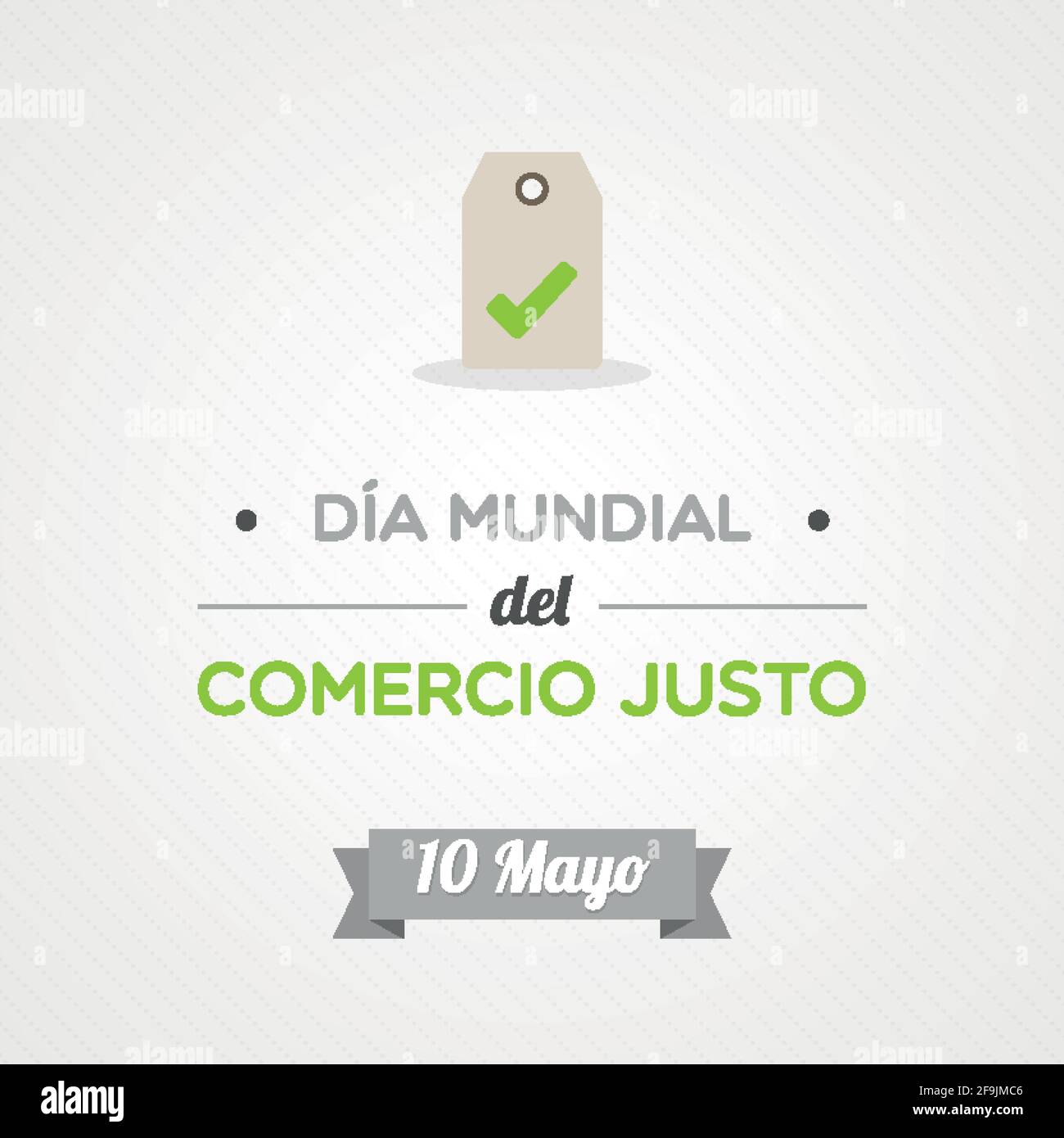 World Fair Trade Day in Spanish. May 10. Vector illustration, flat ...