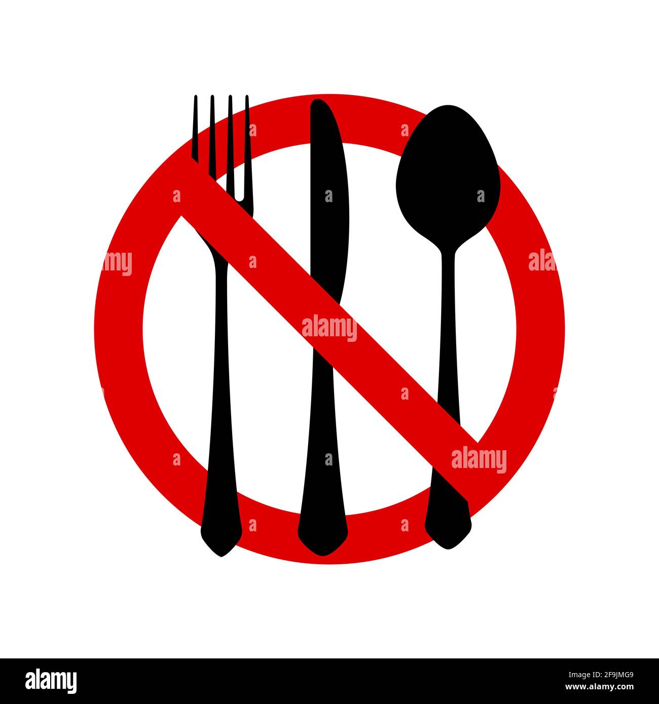 No eating allowed sign. Red prohibition no food sign. Do not eat ... No eating allowed sign. Red prohibition no food sign. Do not eat ...