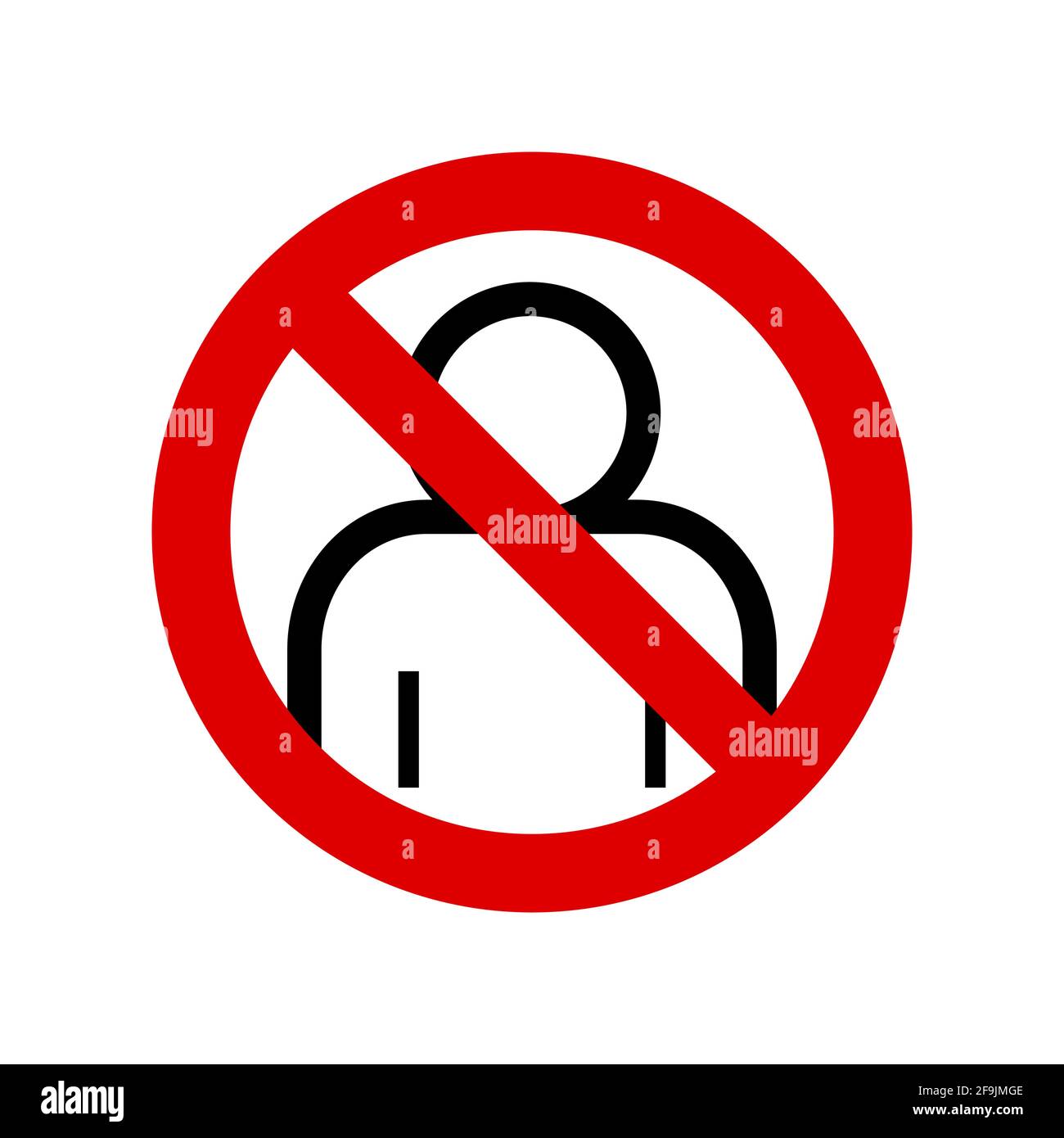 No entry for men. Prohibition sign. Forbidden round sign. Vector ...