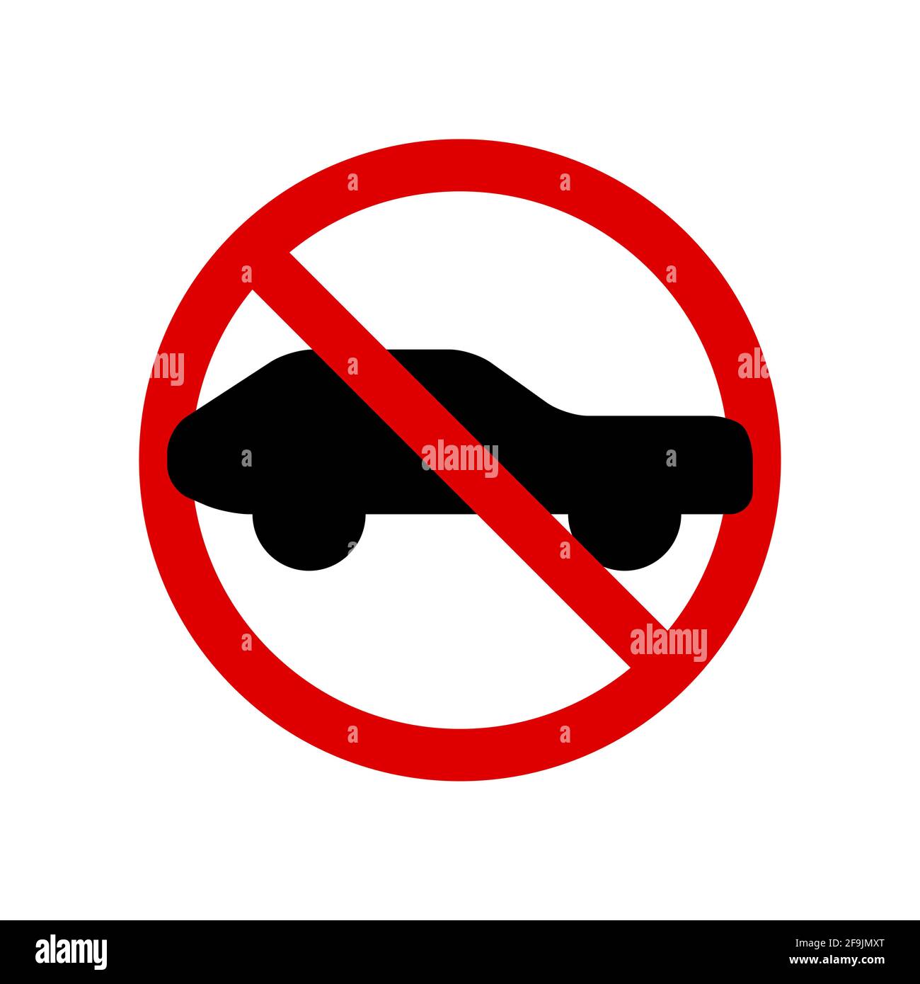 No car or no parking. Prohibition sign. Forbidden round sign. Vector ...