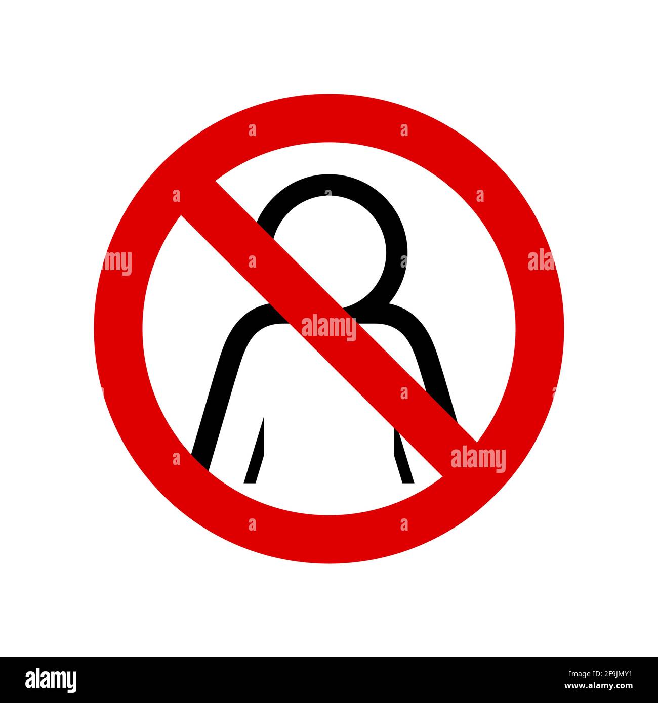 No woman entry. Prohibition sign. Forbidden round sign. Vector ...