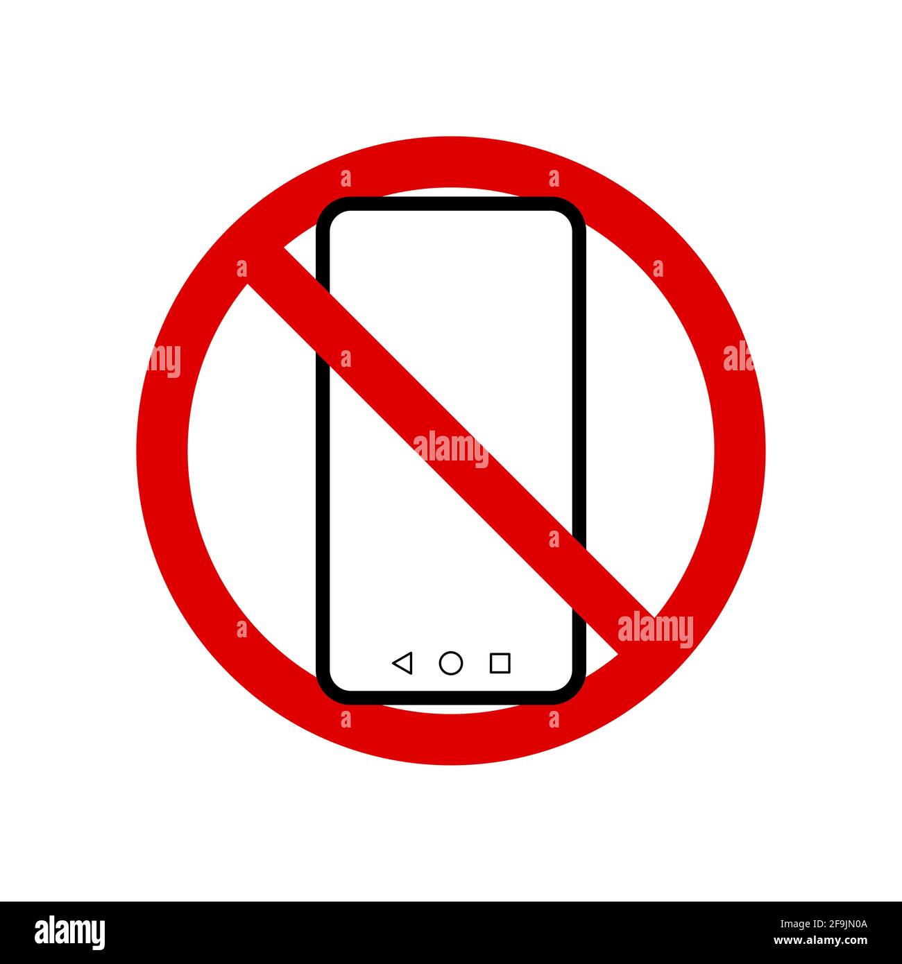 No phone. Prohibition sign. Forbidden round sign. Vector illustration ...