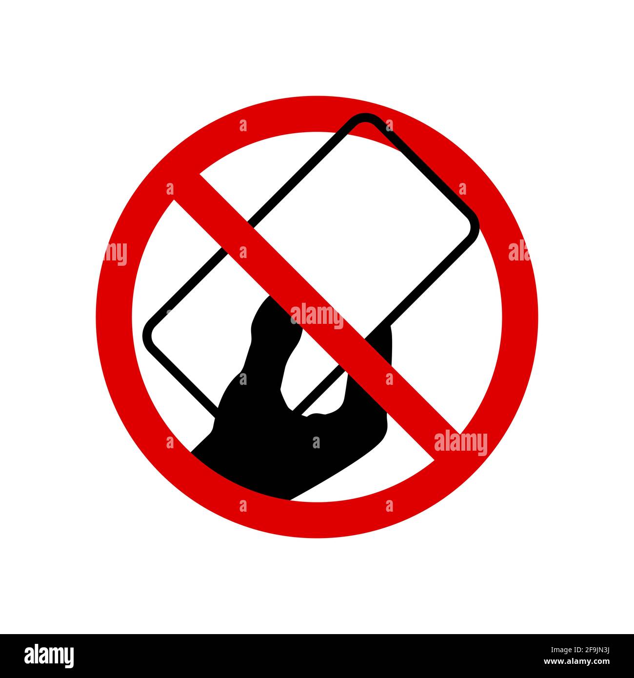 No phone. Prohibition sign. Forbidden round sign. Vector illustration ...