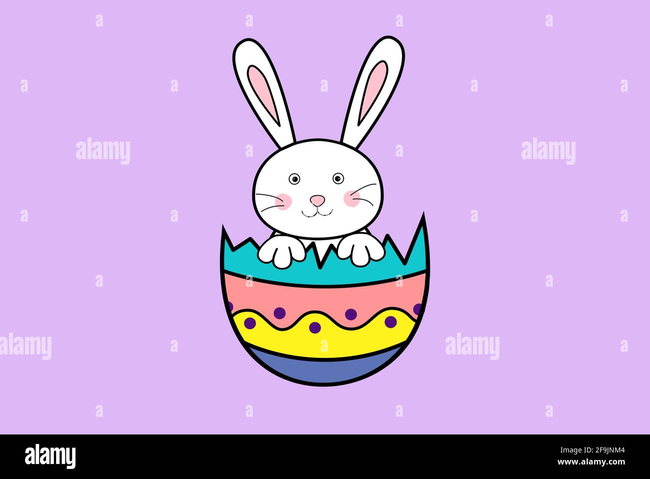 Cartoon illustration bunny banner hi-res stock photography and images ...