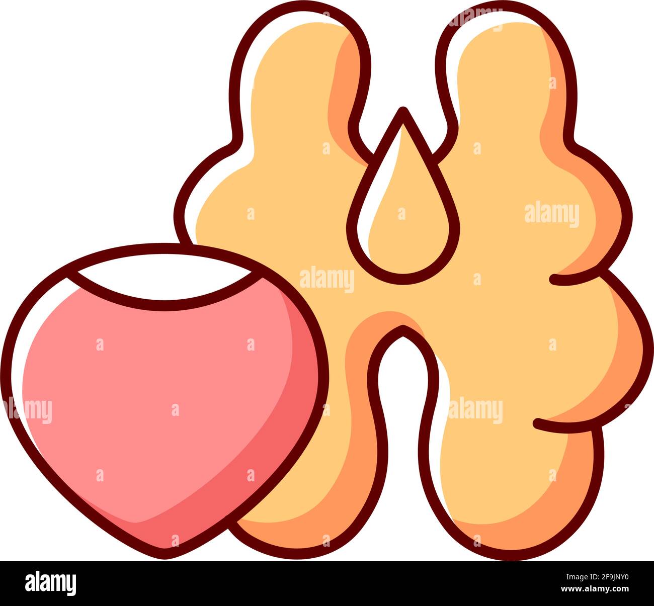Hazelnut nut color icon Stock Vector Images - Alamy