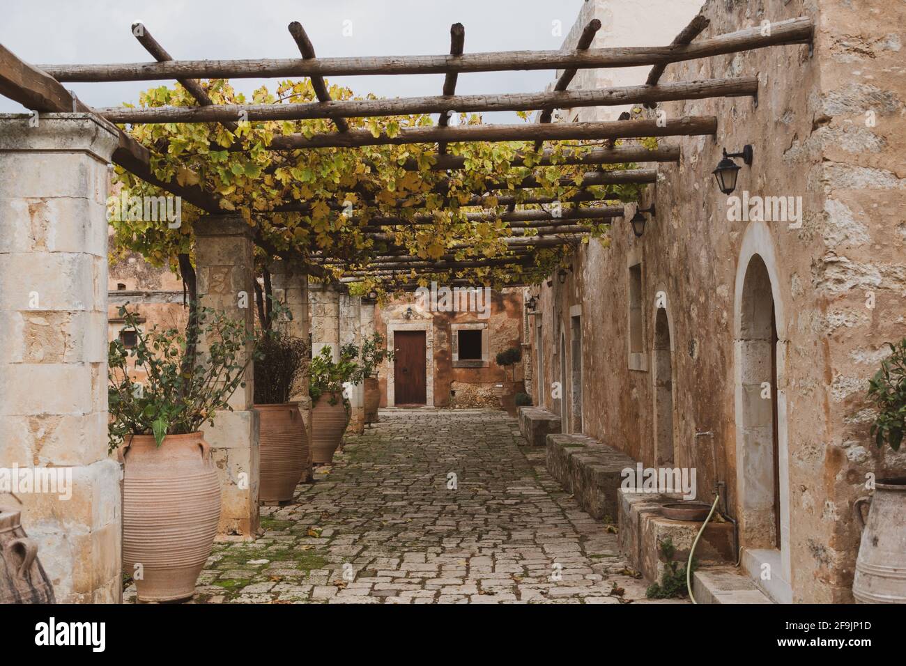 picture of an old road in Crete Greece Stock Photo - Alamy