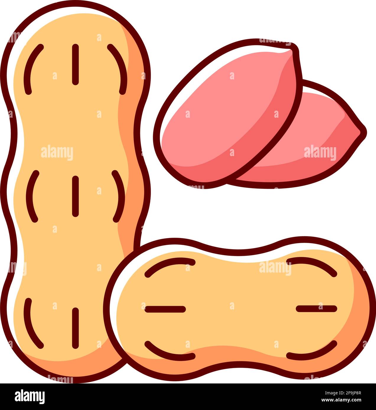 Peanut RGB color icon Stock Vector Image & Art - Alamy