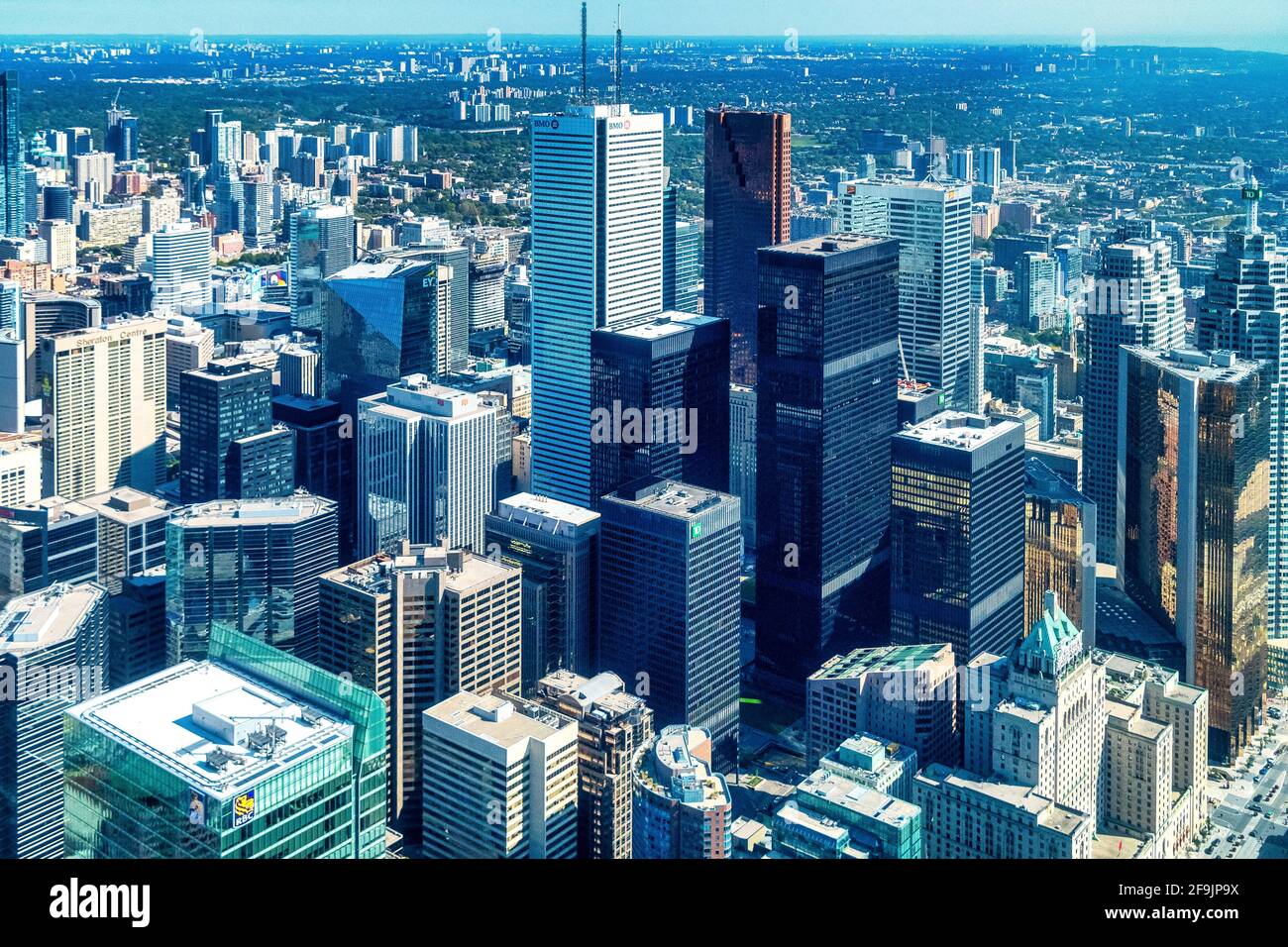 Toronto City Cityscape Skyline, Aerial View Stock Photo - Alamy