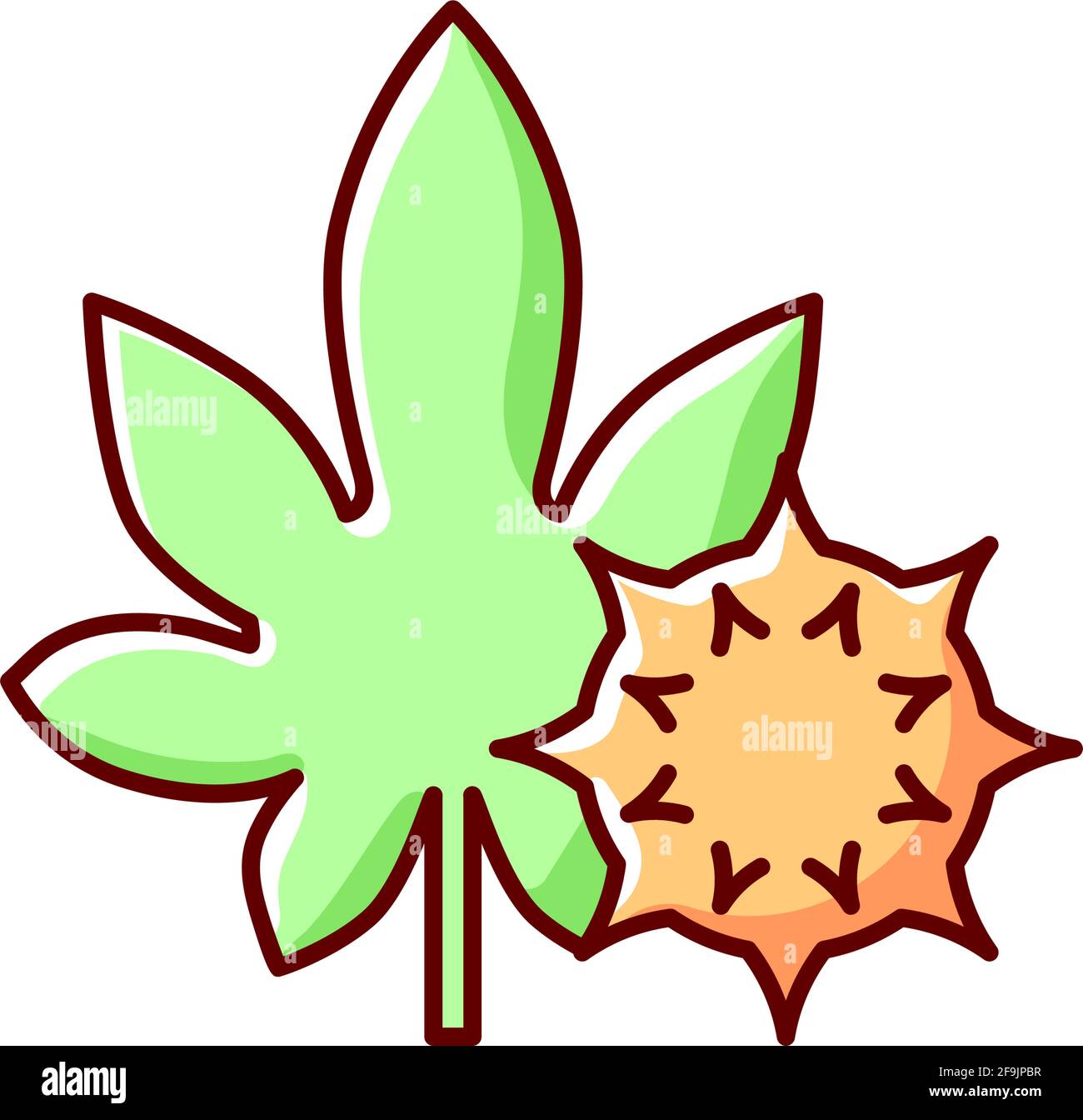 Castor plant Stock Vector Images - Alamy